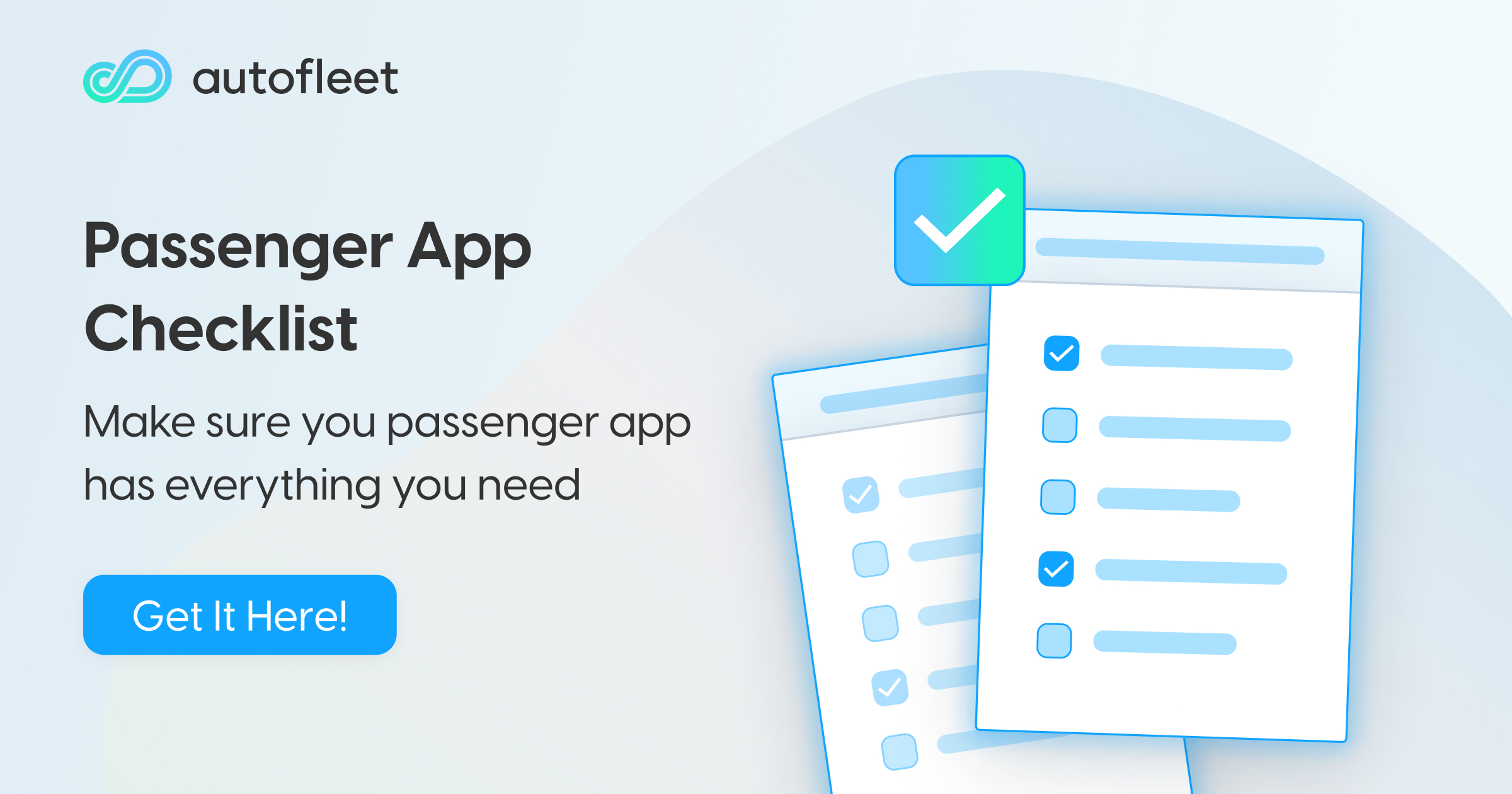 Taxi/Passenger App Checklist