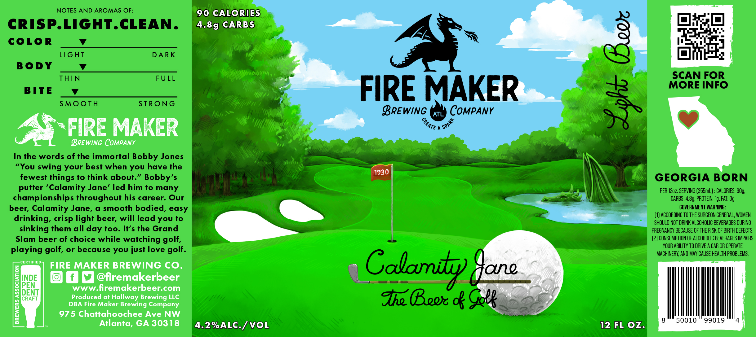 ANNOUNCING FIRE MAKER’S CALAMITY JANE - A BEER FOR GOLFERS
