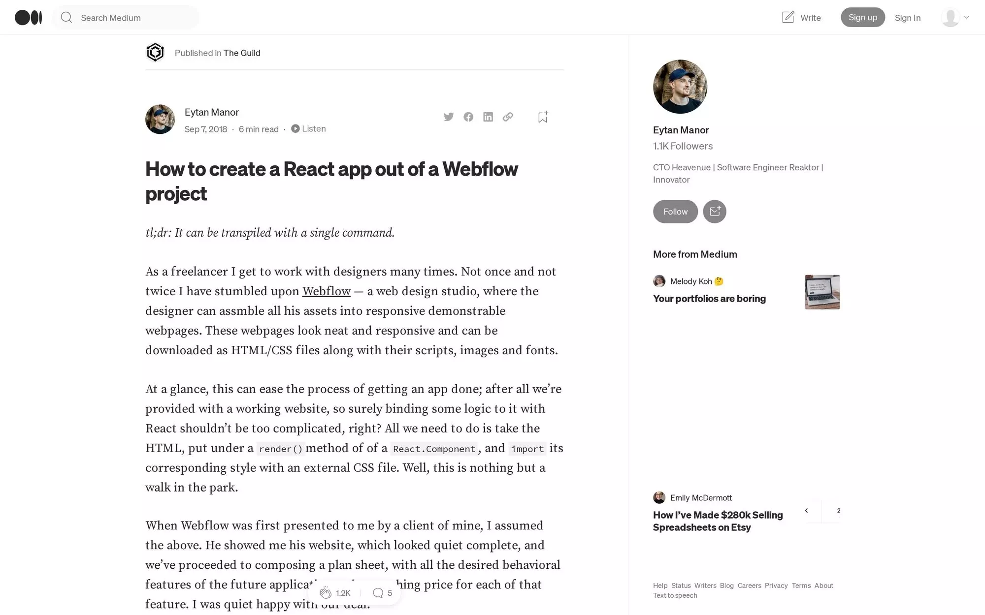 How to create a React app out of a Webflow project [Article] No-Code ...