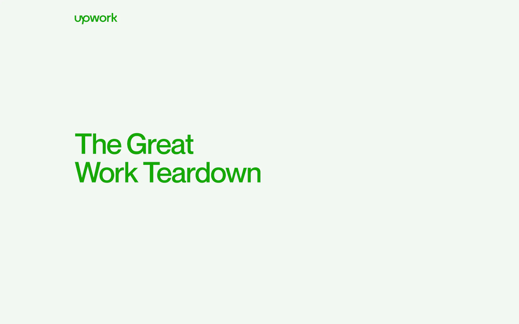 The Great Work Teardown | Upwork [Website] No-Code Supply Co.