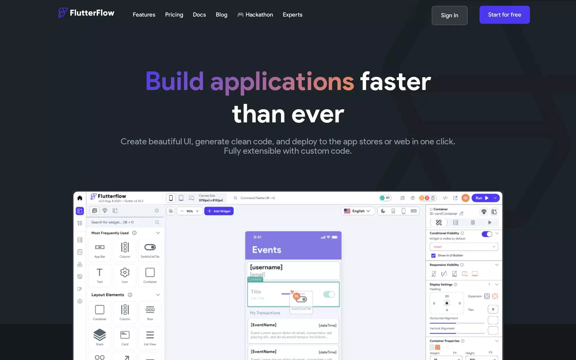 FlutterFlow [Website] No-Code Supply Co.