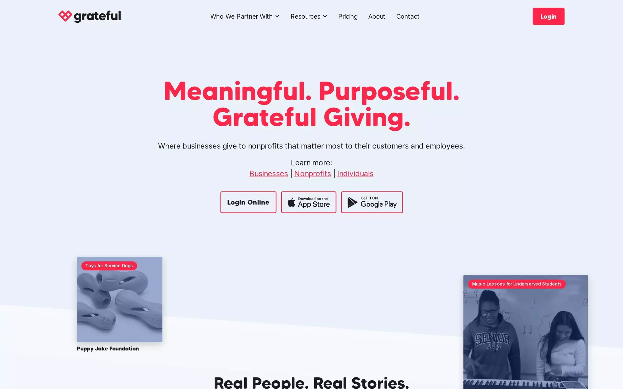 Grateful App [Website] No-Code Supply Co.