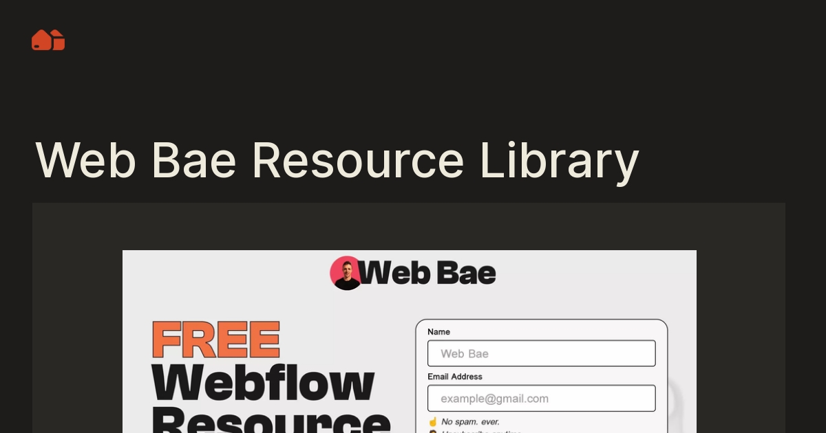 Web Bae Resource Library [Directory] No-Code Supply Co.