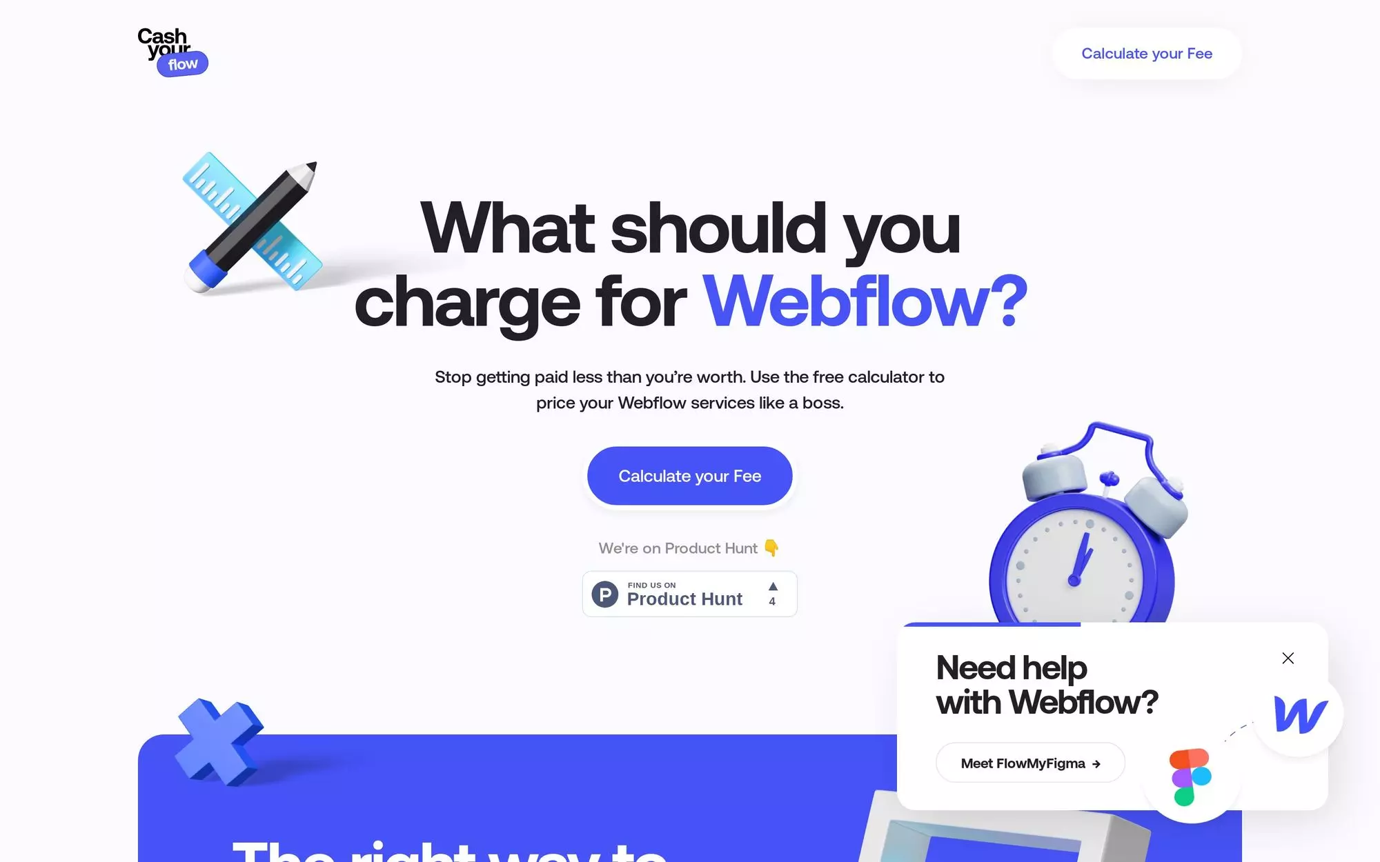 Cash Your Flow | Webflow Pricing Calculator [Utility] No-Code Supply Co.