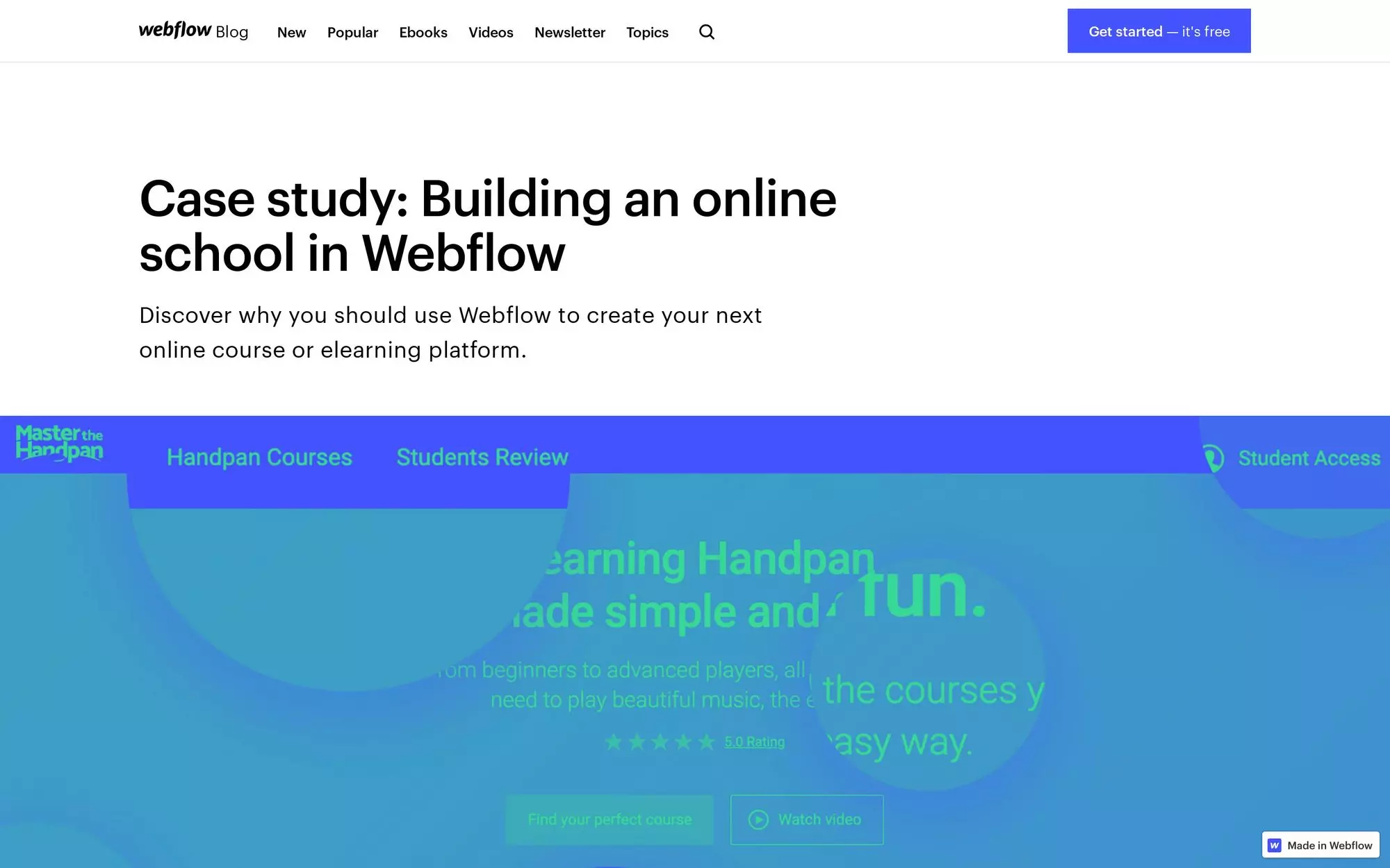 Building an online school in Webflow [Article] No-Code Supply Co.
