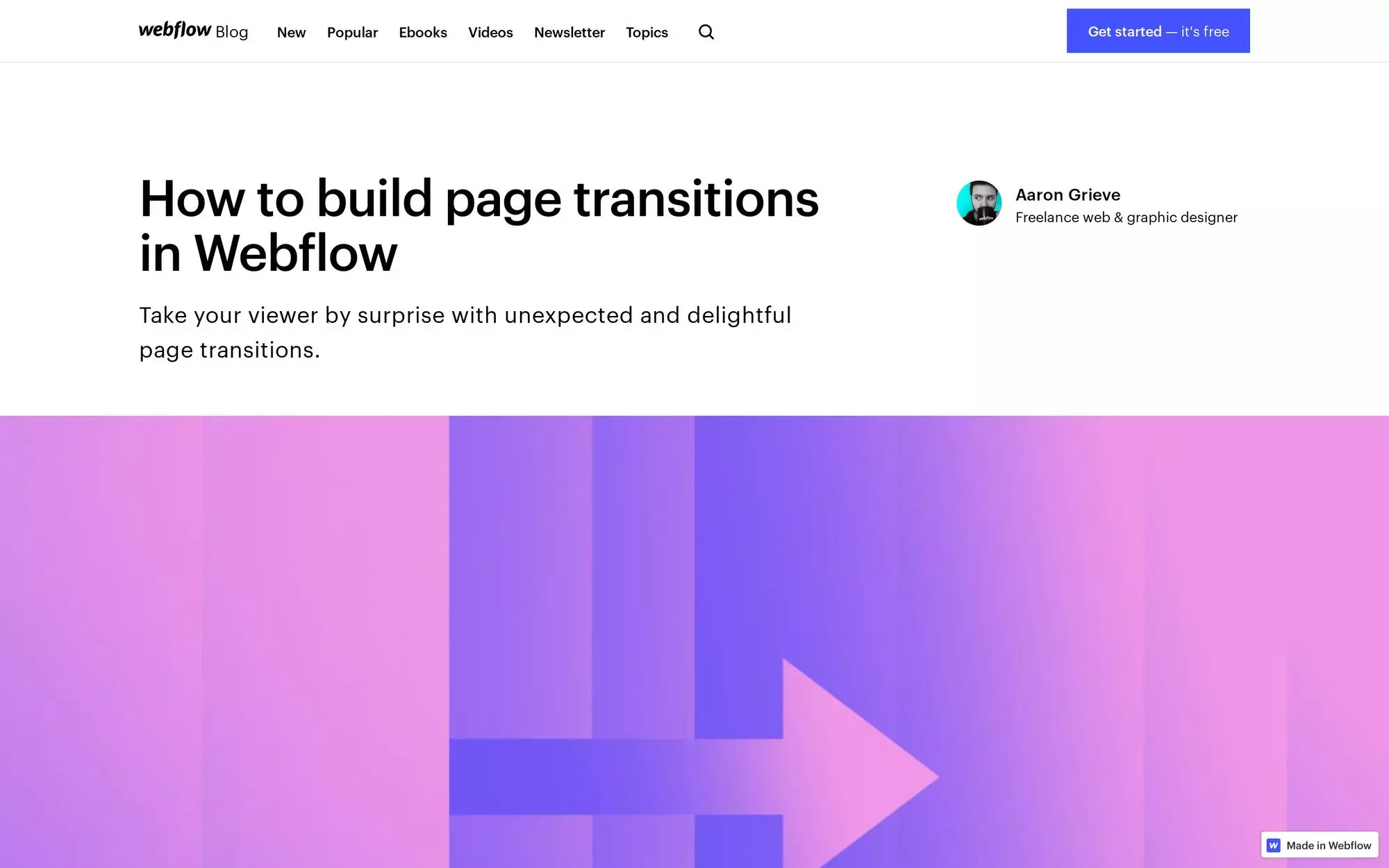How to build page transitions in Webflow [Article] No-Code Supply Co.