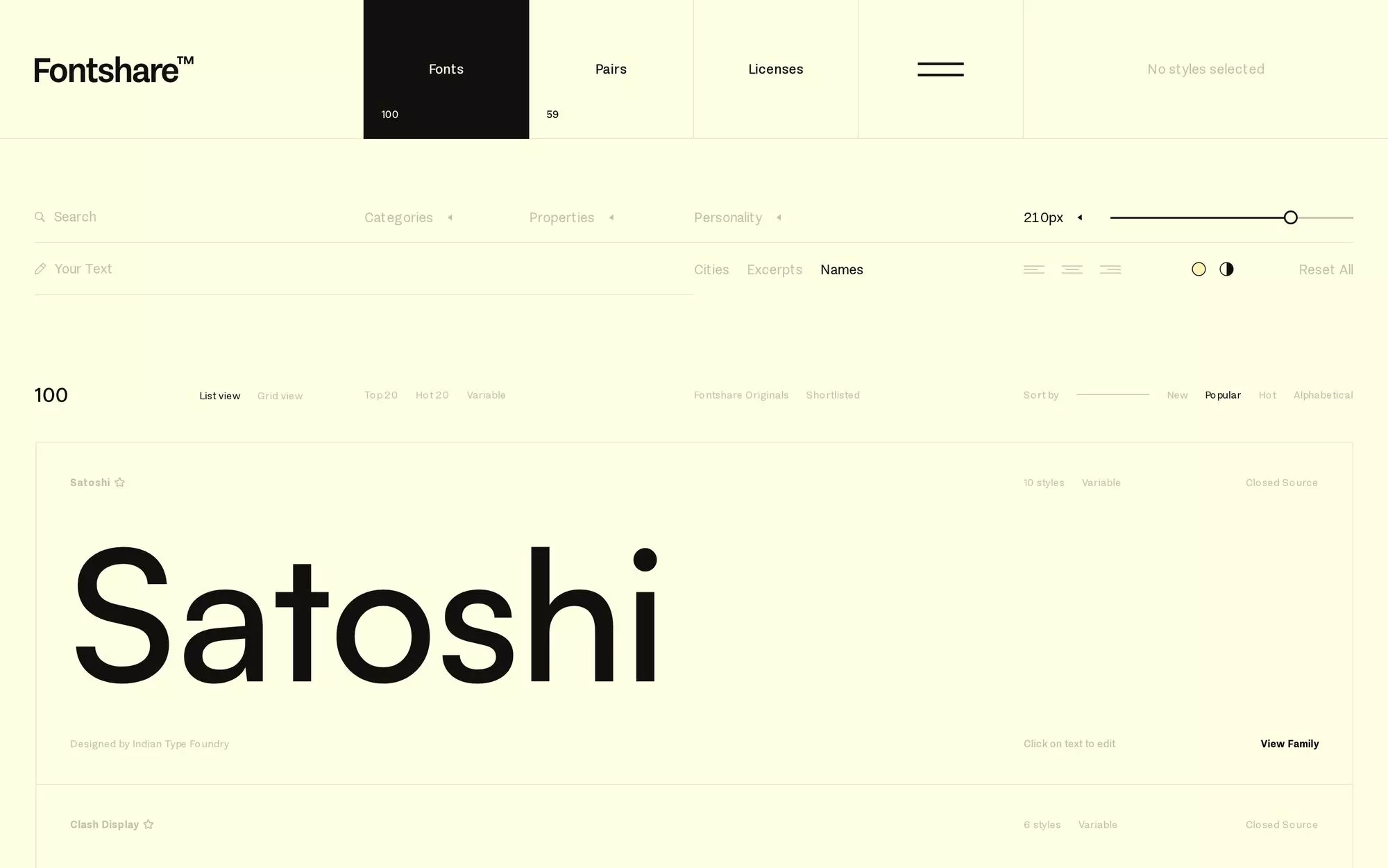 Fontshare [Fonts] No-Code Supply Co.