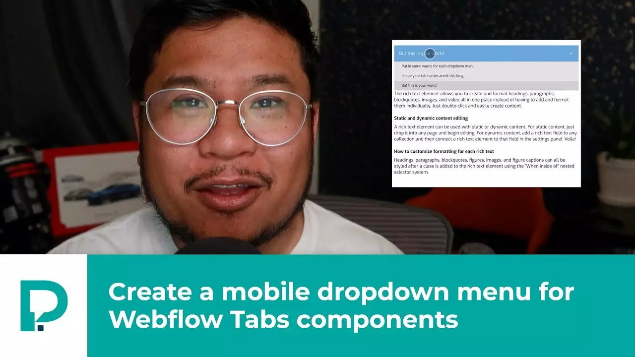 Mobile Tabs to Dropdown [Video] No-Code Supply Co.