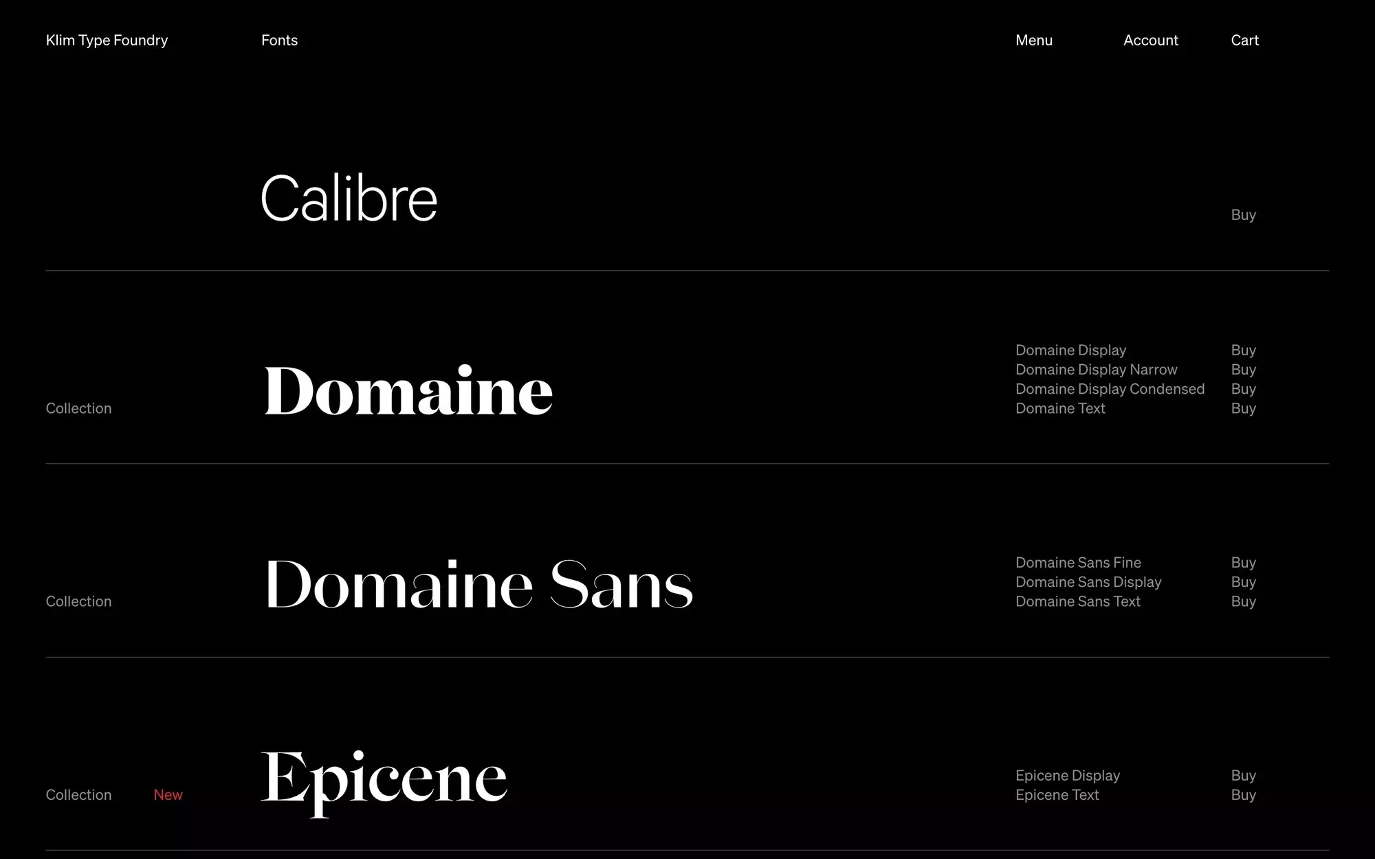 Klim Type Foundry [Fonts] No-Code Supply Co.