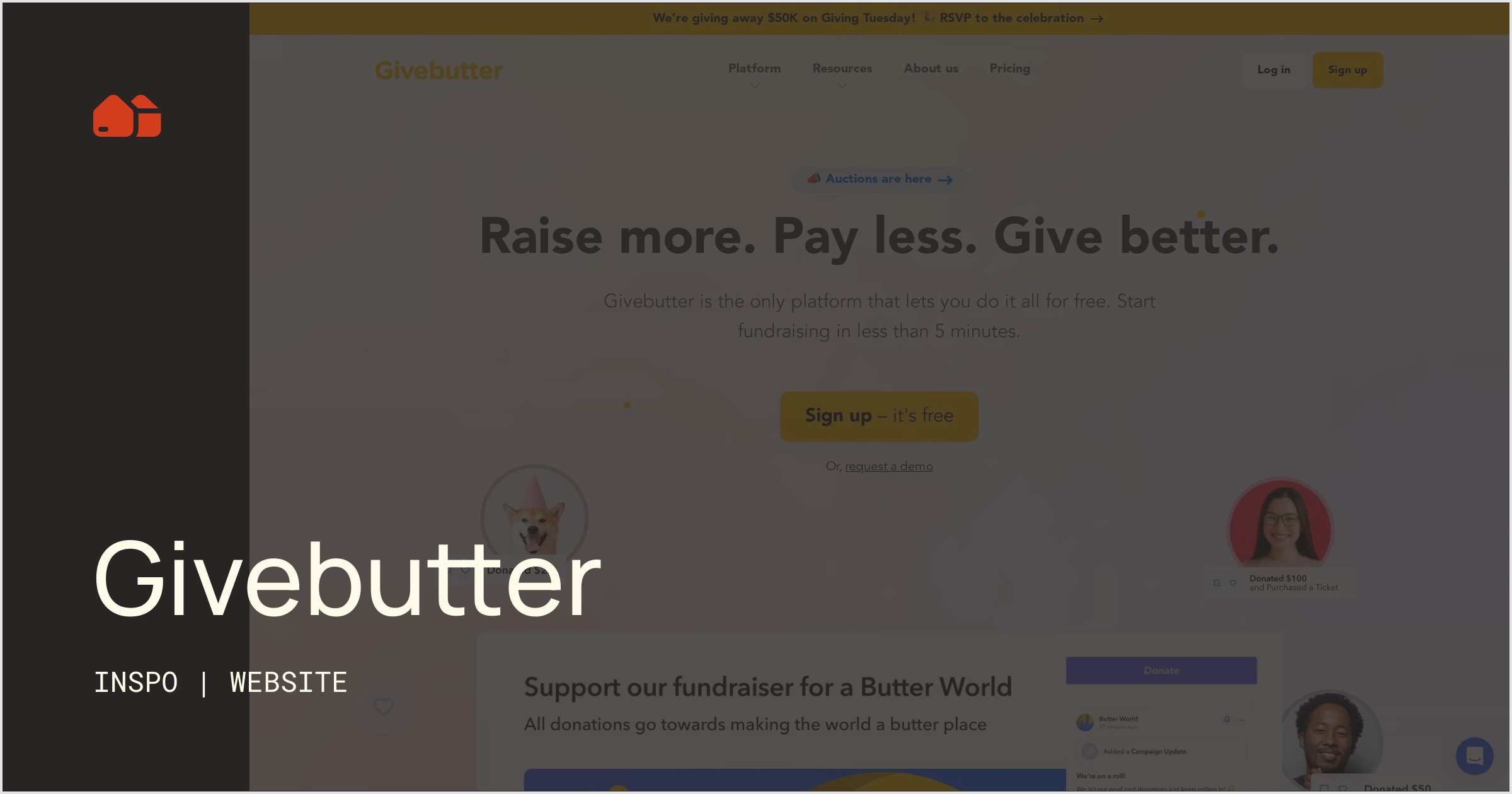 Givebutter [Website] No-Code Supply Co.