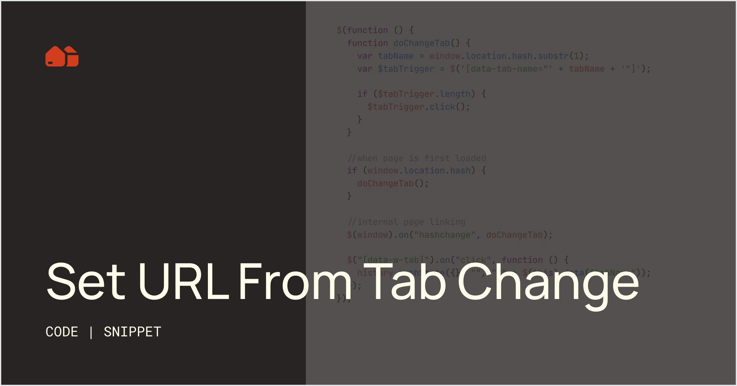 Set URL From Tab Change [Snippet] No-Code Supply Co.