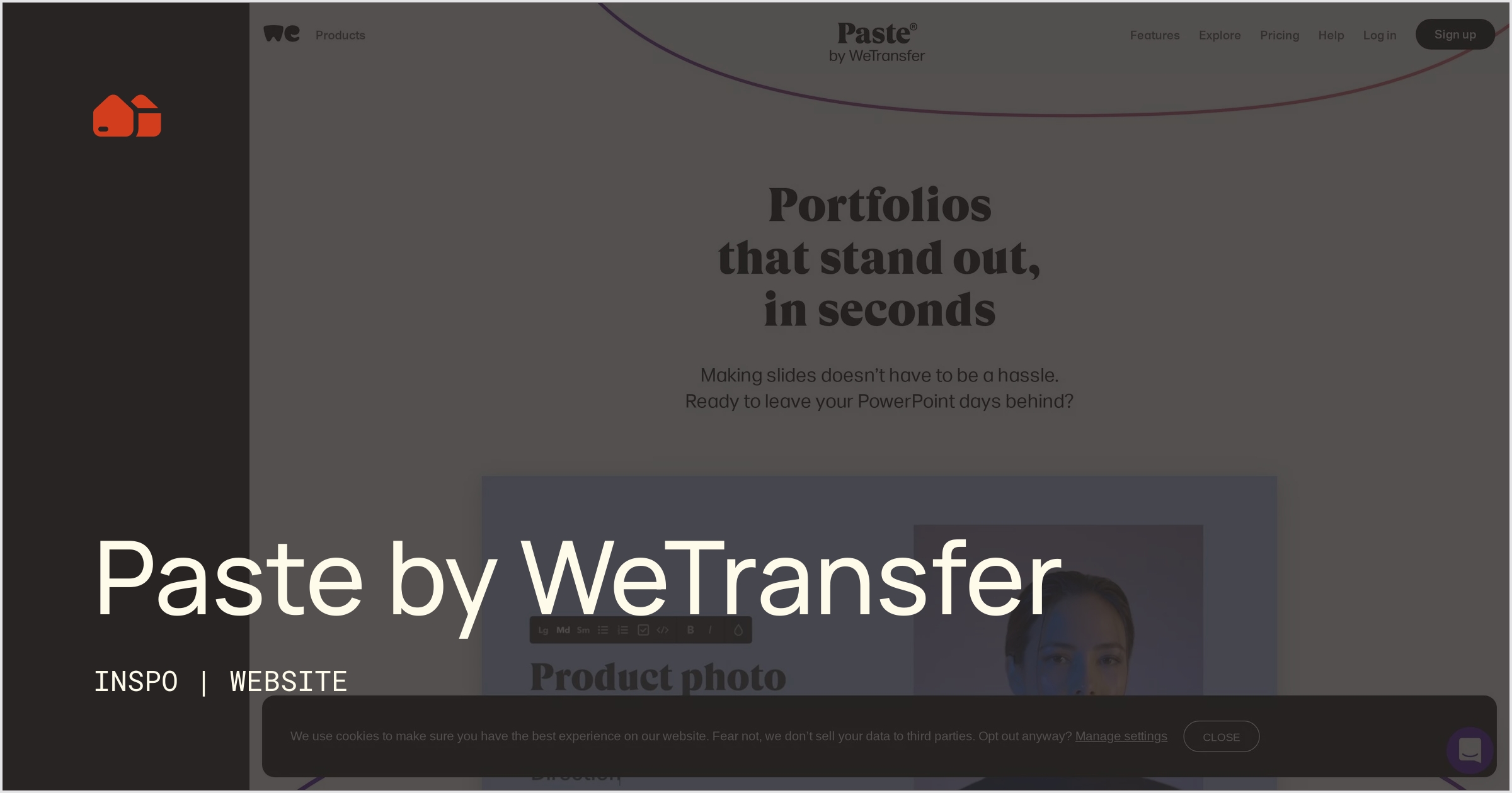 Paste by WeTransfer [Website] No-Code Supply Co.