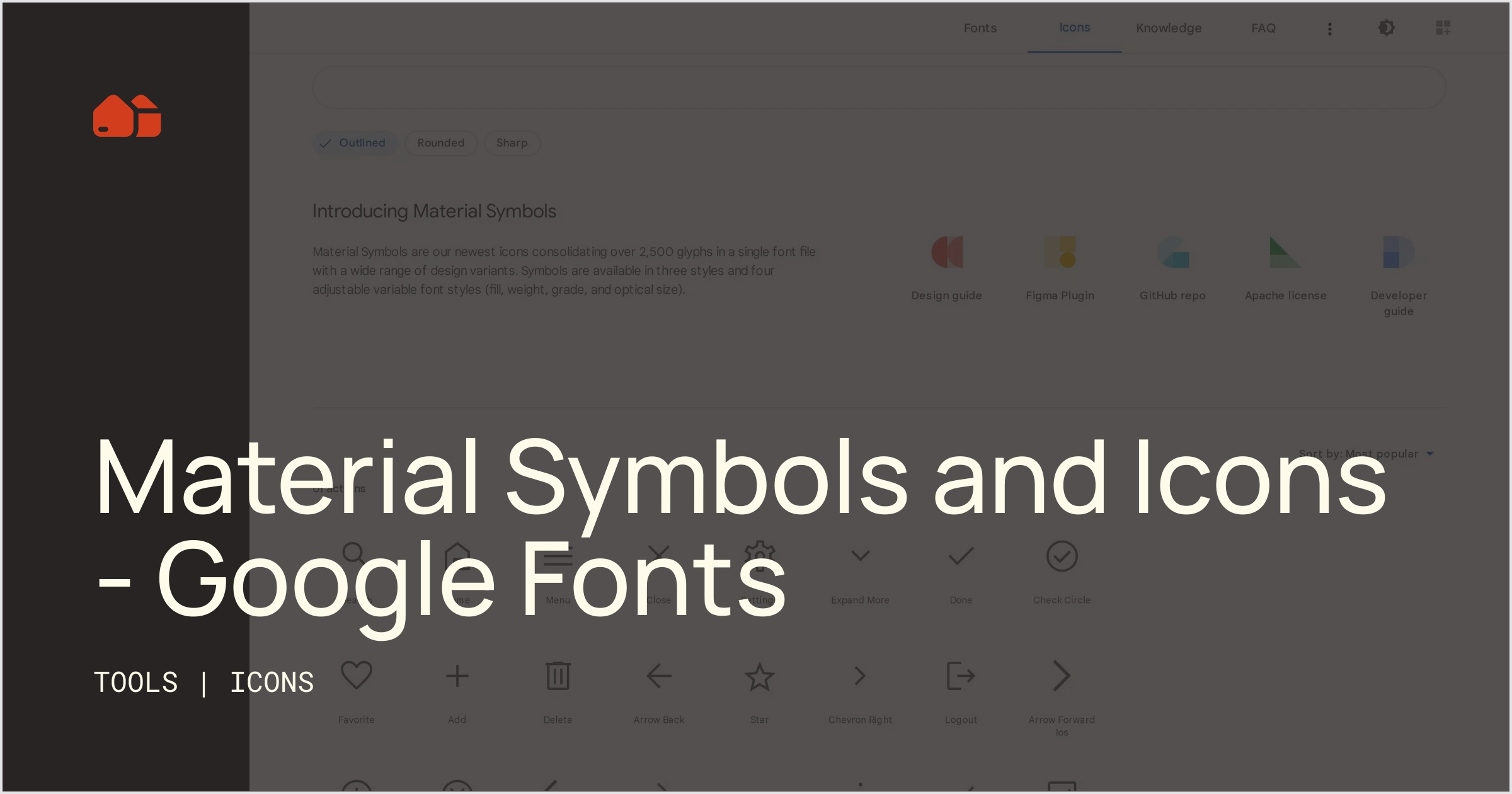 Material Symbols and Icons - Google Fonts [Icons] No-Code Supply Co.