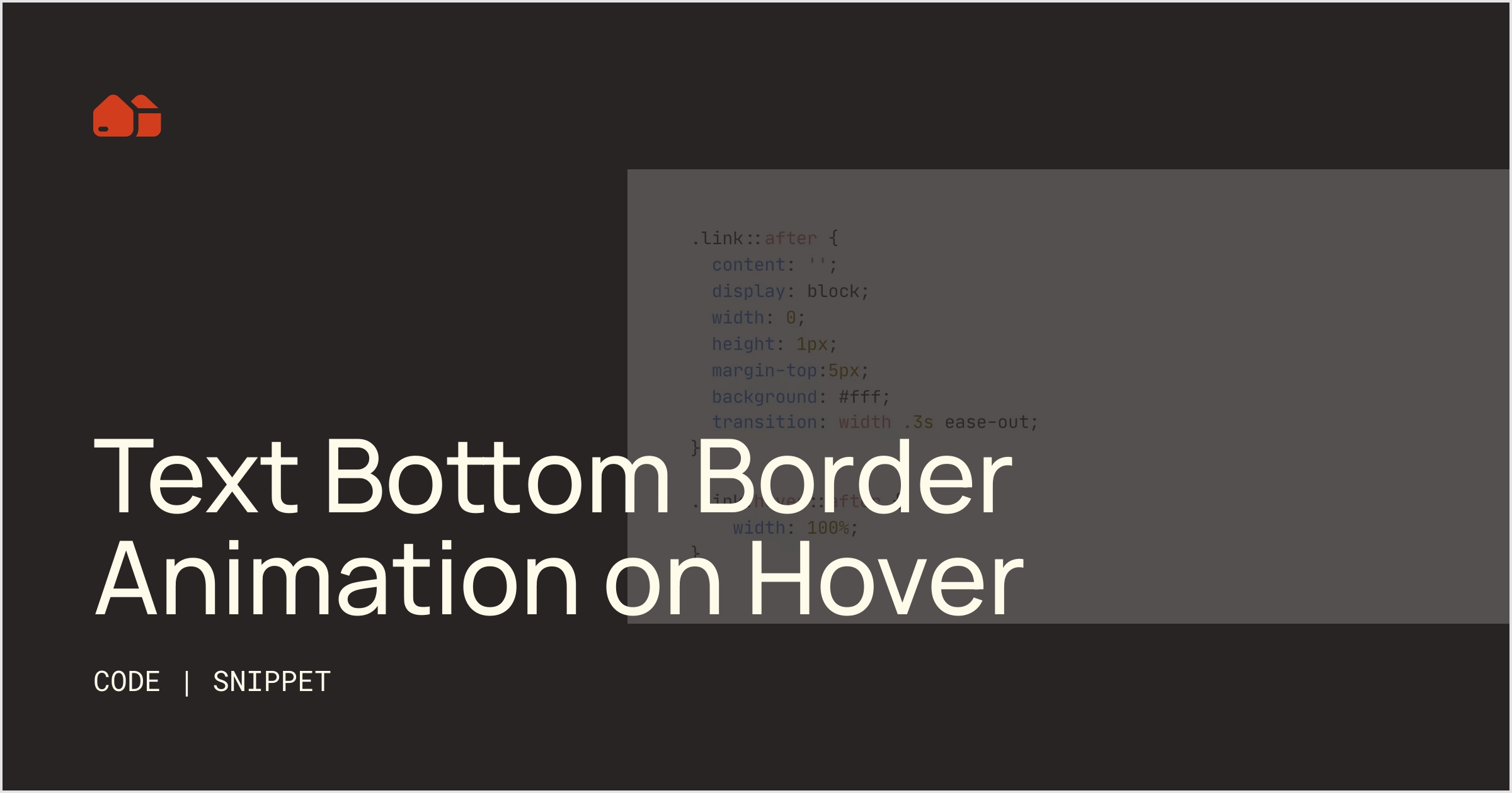 Text Bottom Border Animation on Hover [Snippet] No-Code Supply Co.