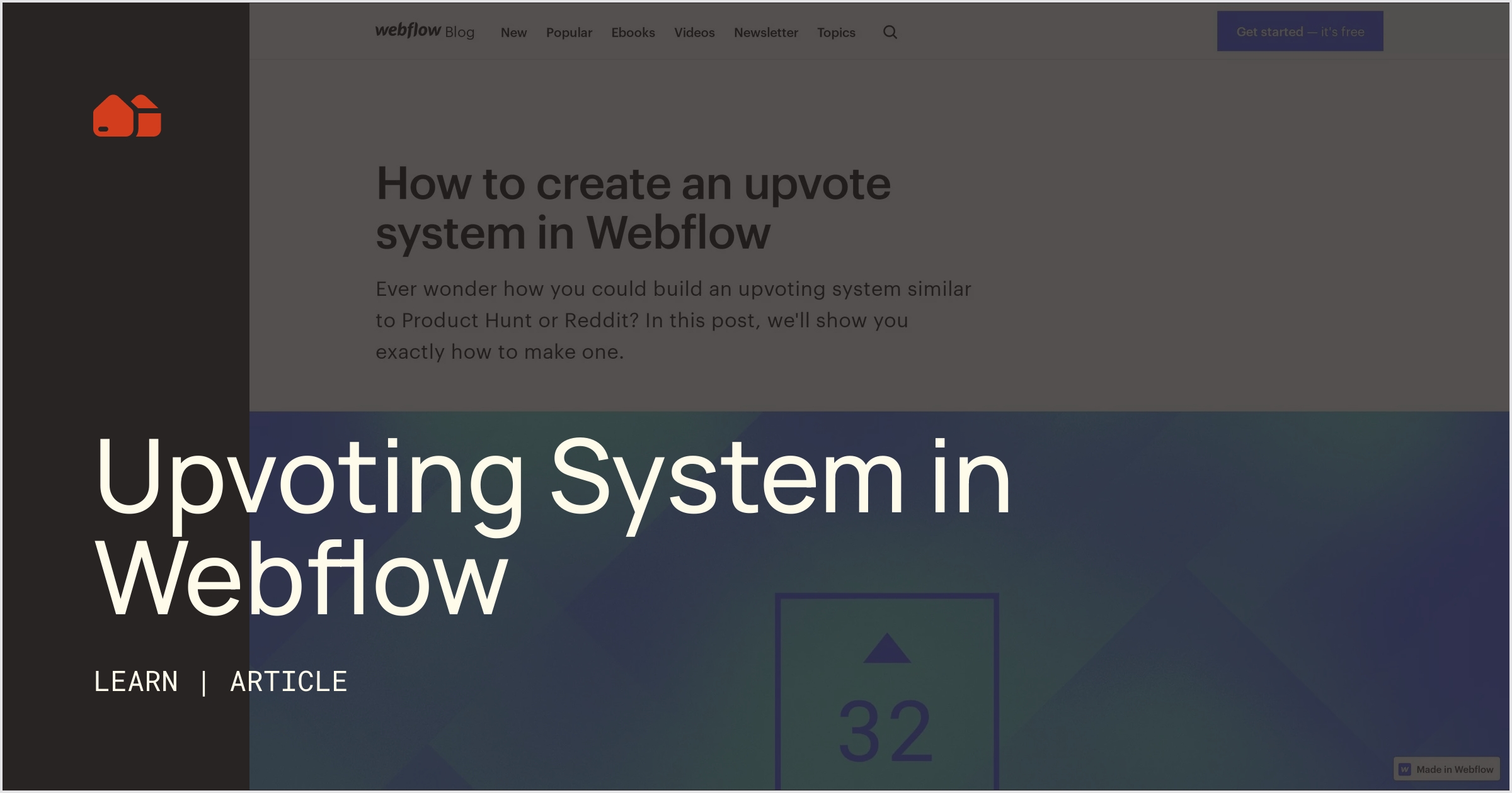 Upvoting System in Webflow [Article] No-Code Supply Co.