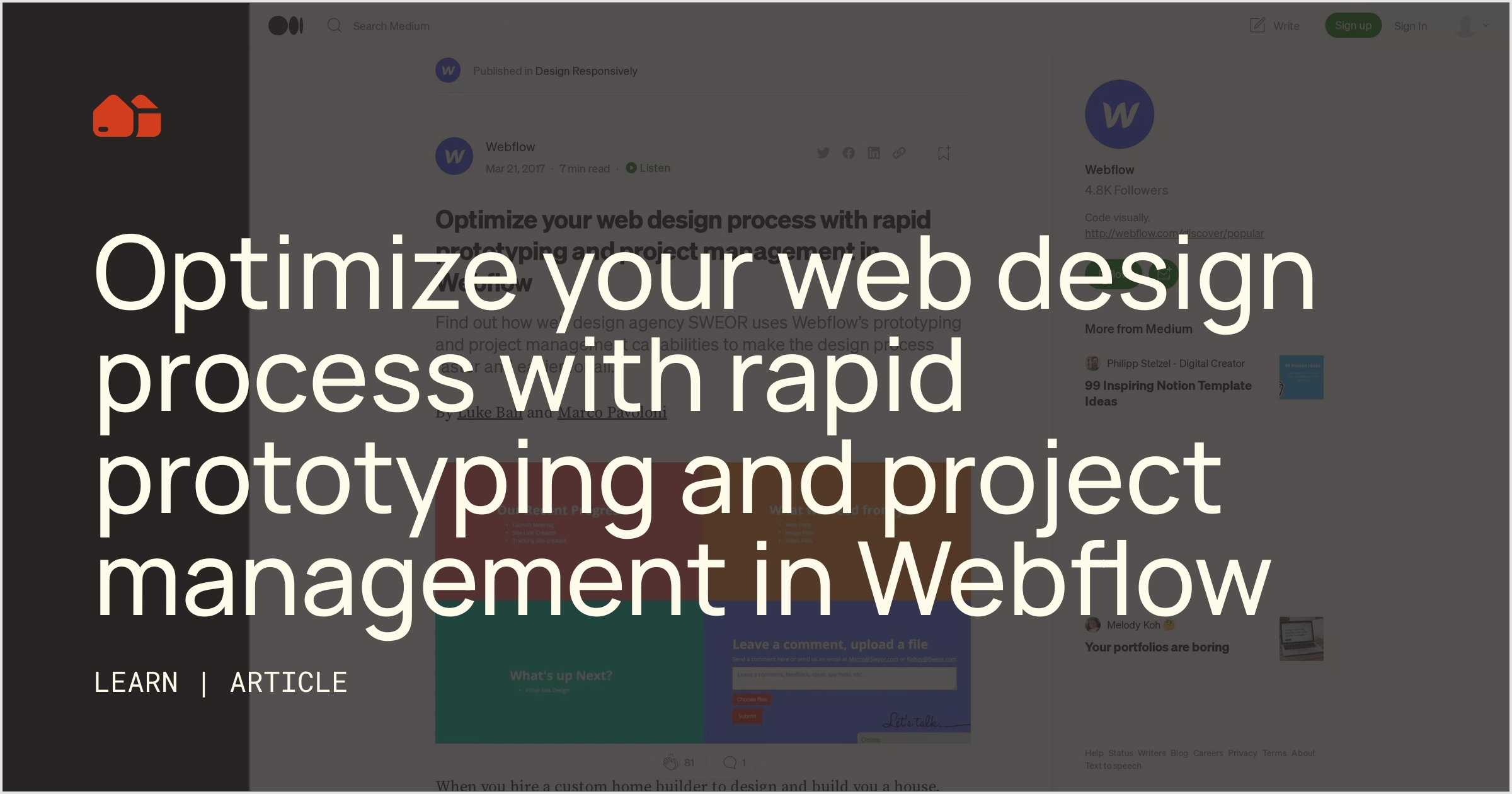 Optimize your web design process with rapid prototyping and project management in Webflow ...