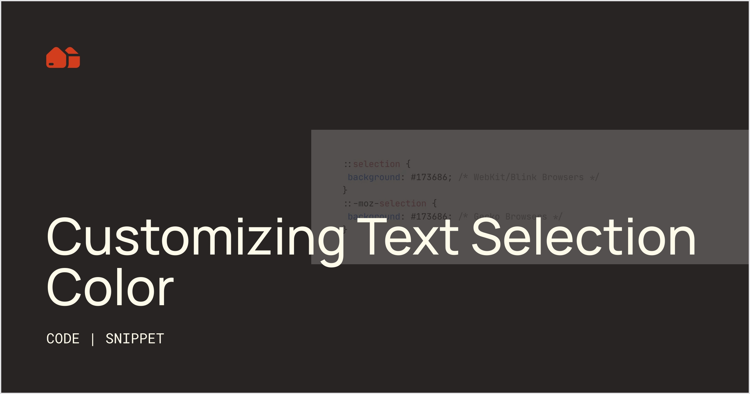 Customizing Text Selection Color [Snippet] No-Code Supply Co.