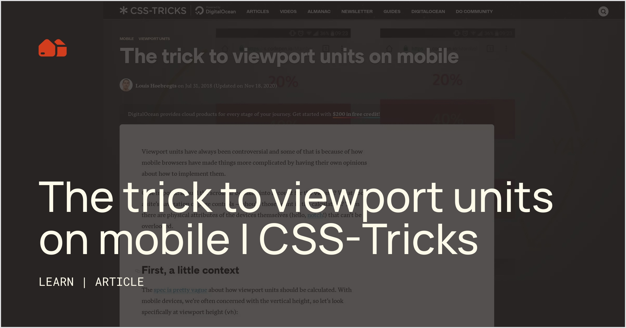 The trick to viewport units on mobile | CSS-Tricks [Article] No-Code Supply Co.