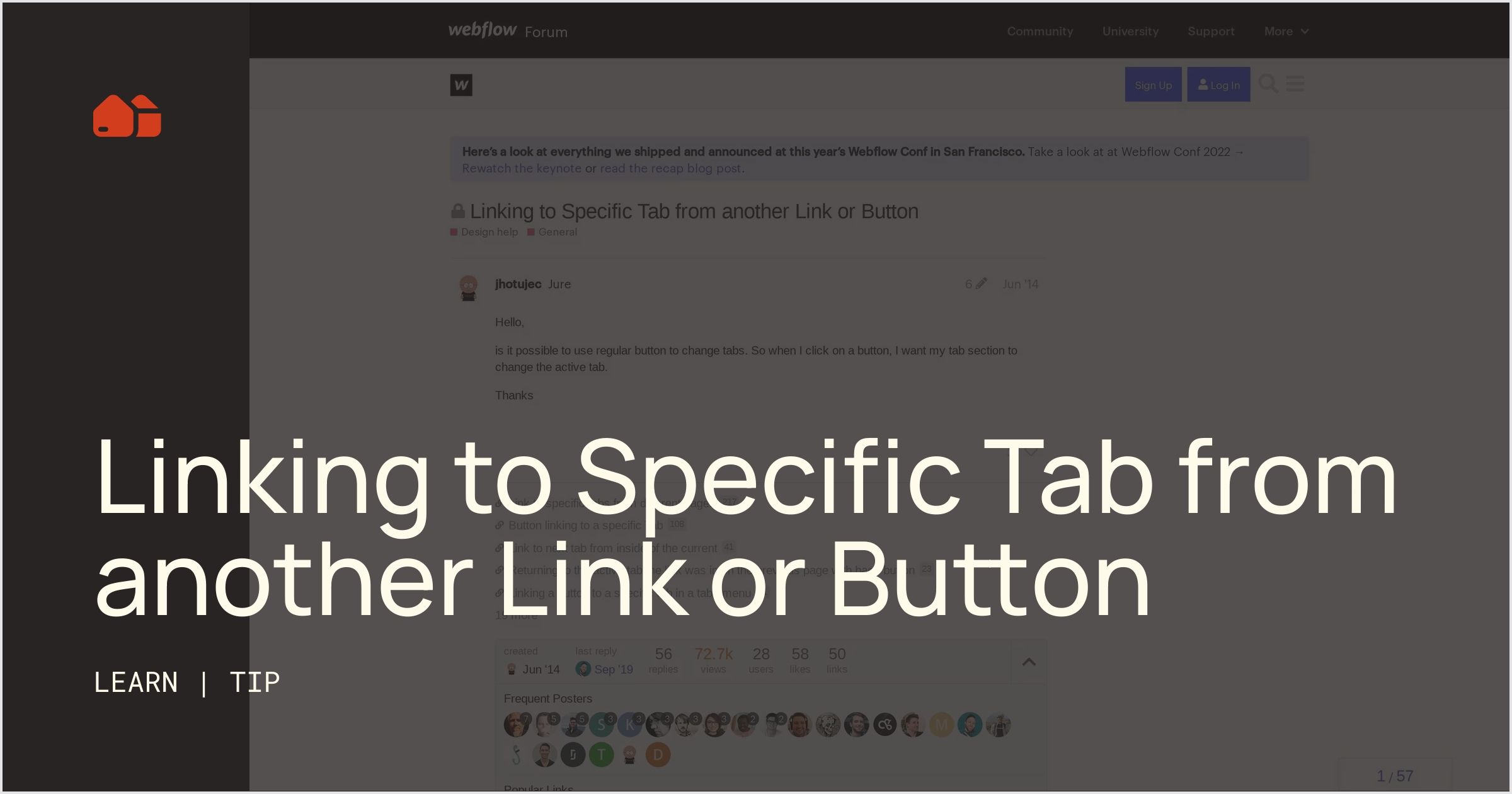 Linking to Specific Tab from another Link or Button [Tip] No-Code Supply Co.