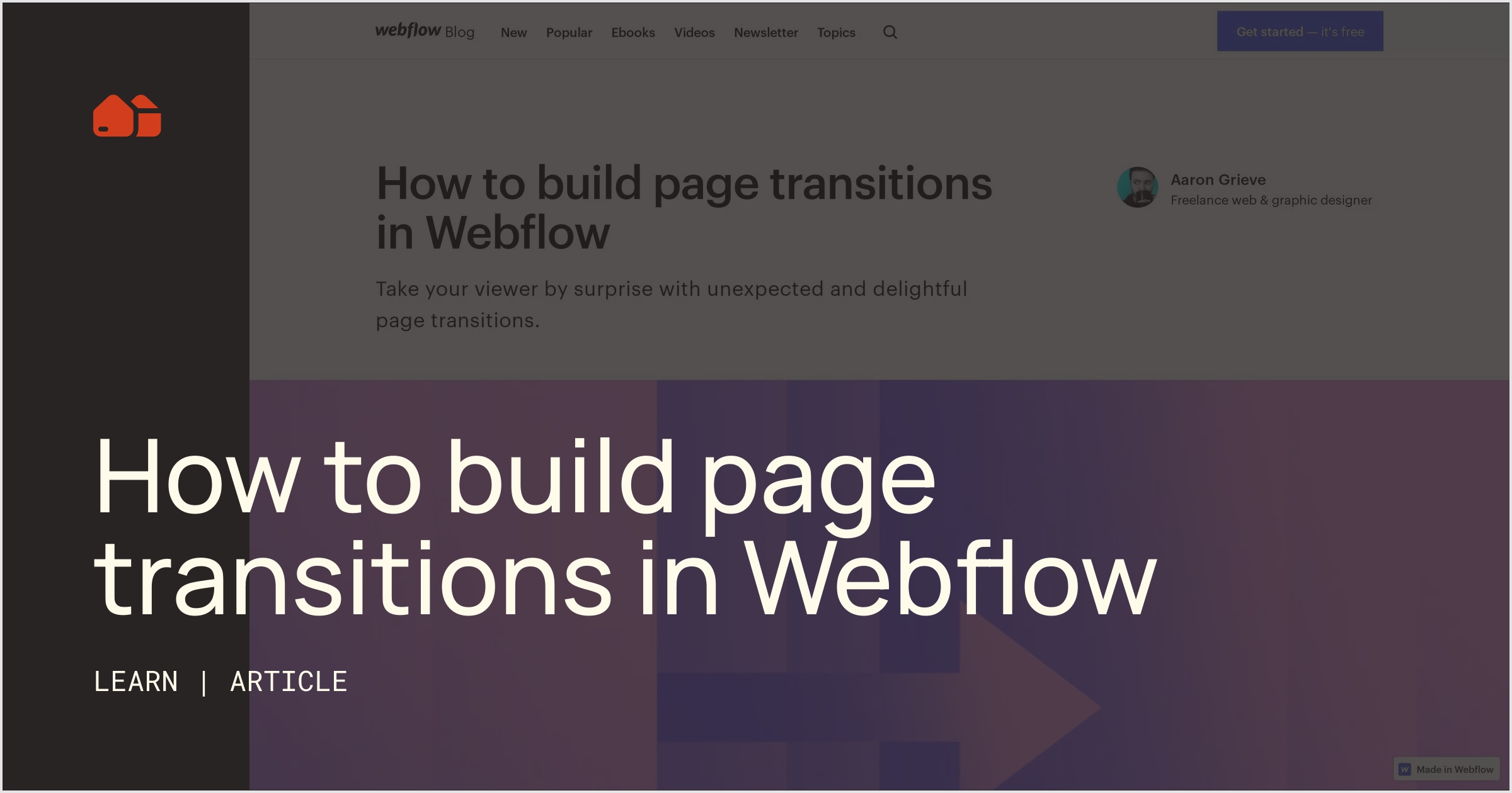 How to build page transitions in Webflow [Article] No-Code Supply Co.