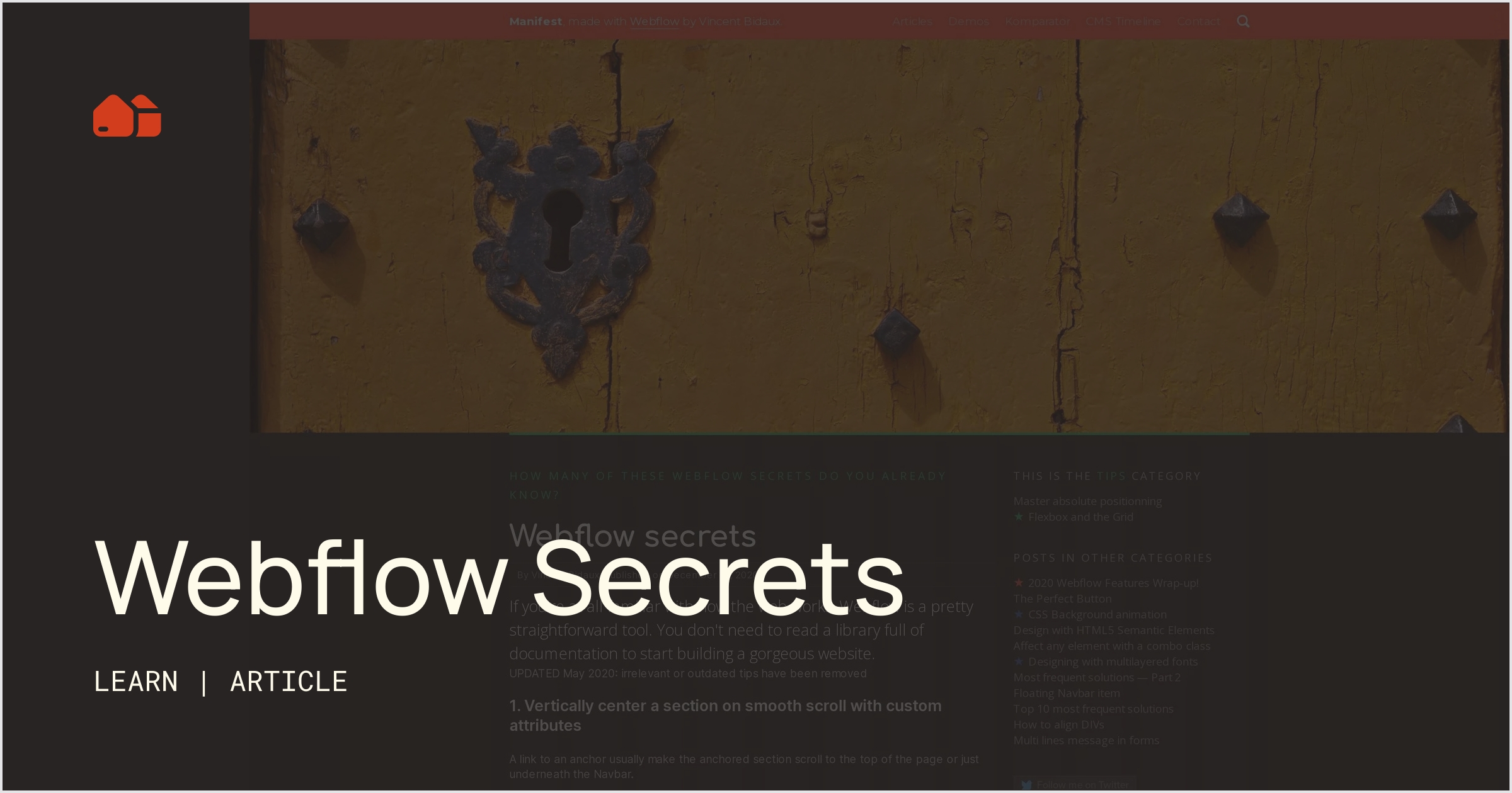 Webflow Secrets [Article] No-Code Supply Co.