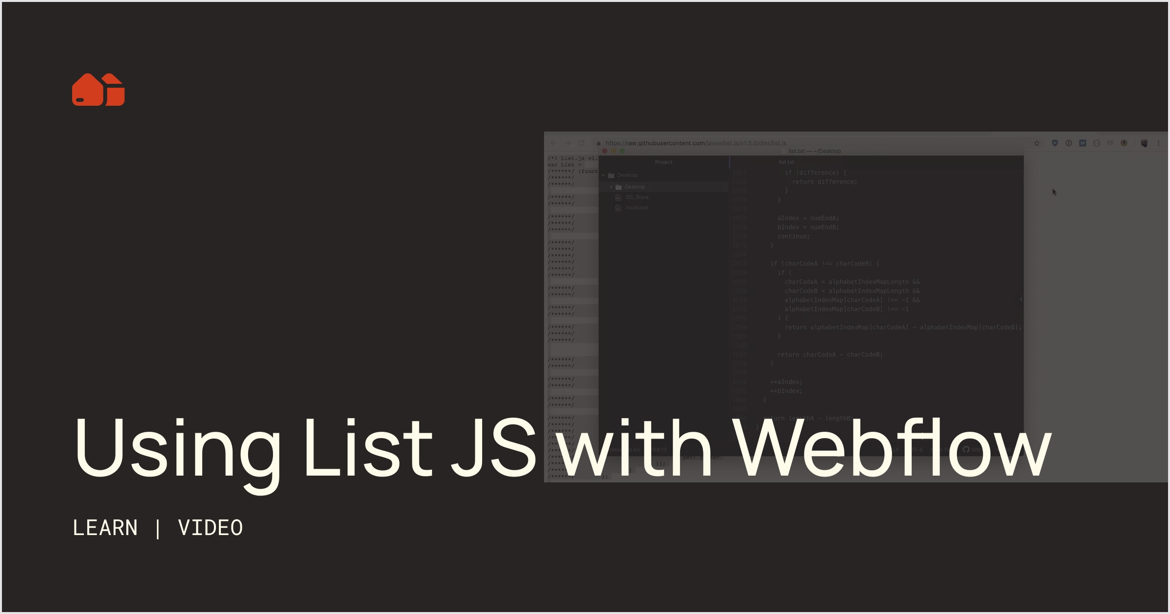 Using List JS with Webflow [Video] No-Code Supply Co.