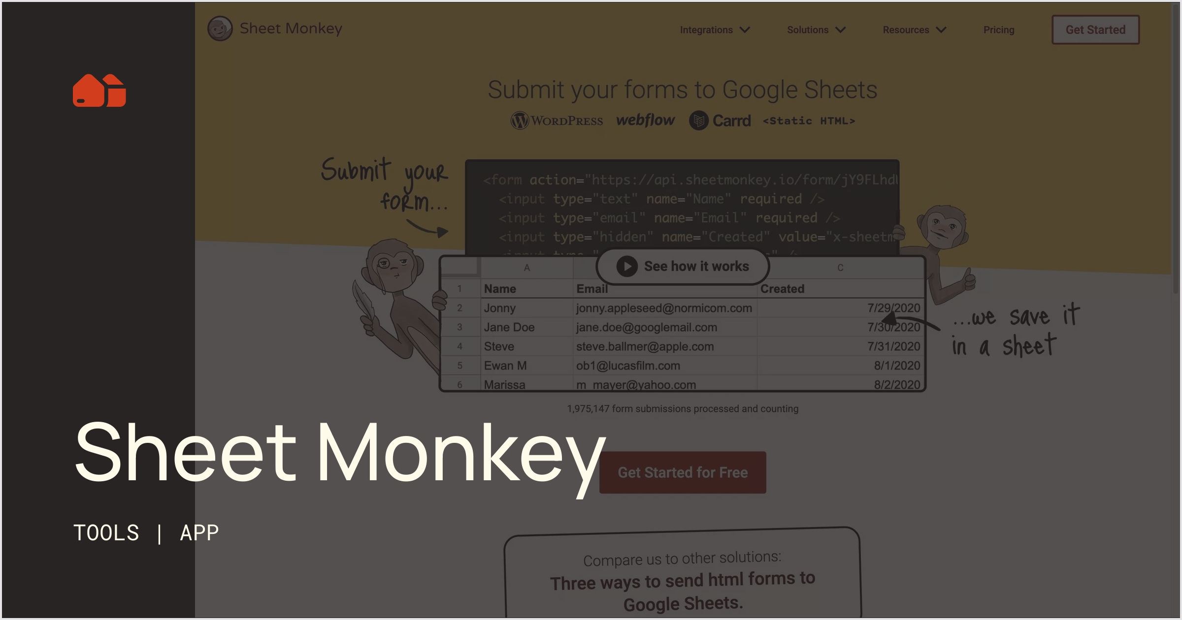 Sheet Monkey [App] No-Code Supply Co.