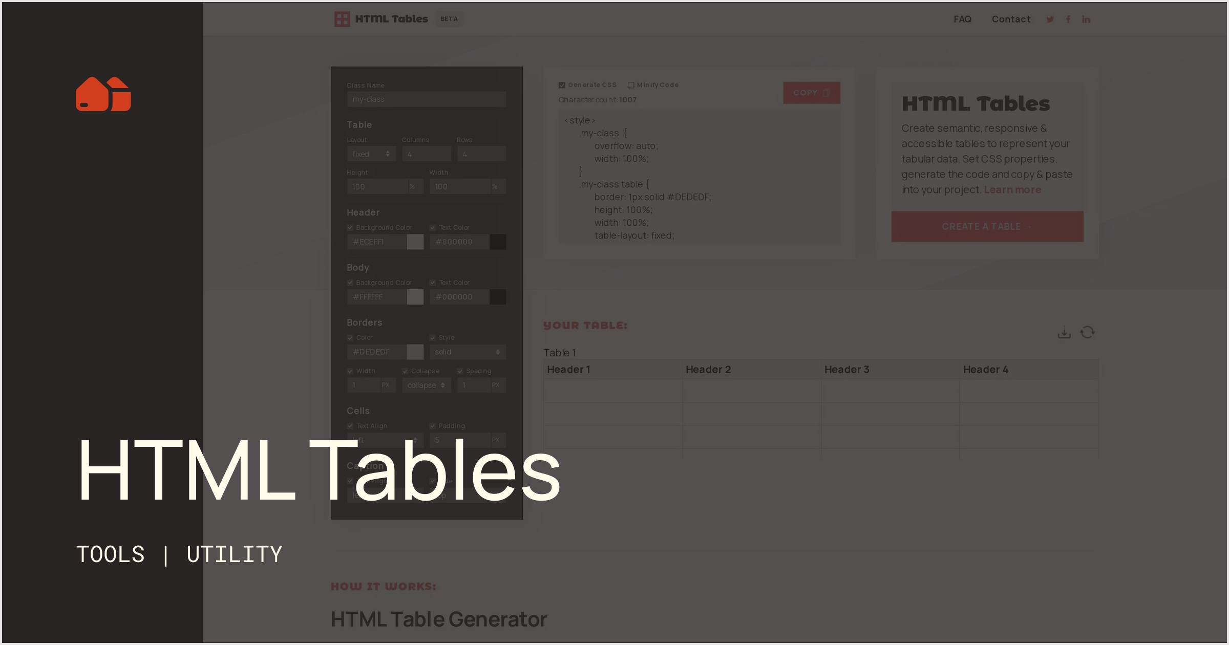 HTML Tables [Utility] No-Code Supply Co.