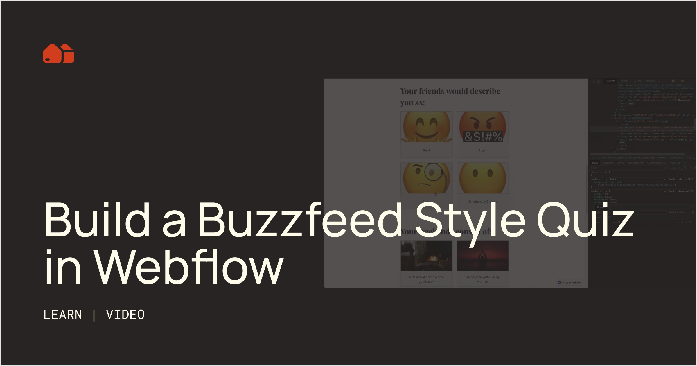 Build a Buzzfeed Style Quiz in Webflow [Video] No-Code Supply Co.