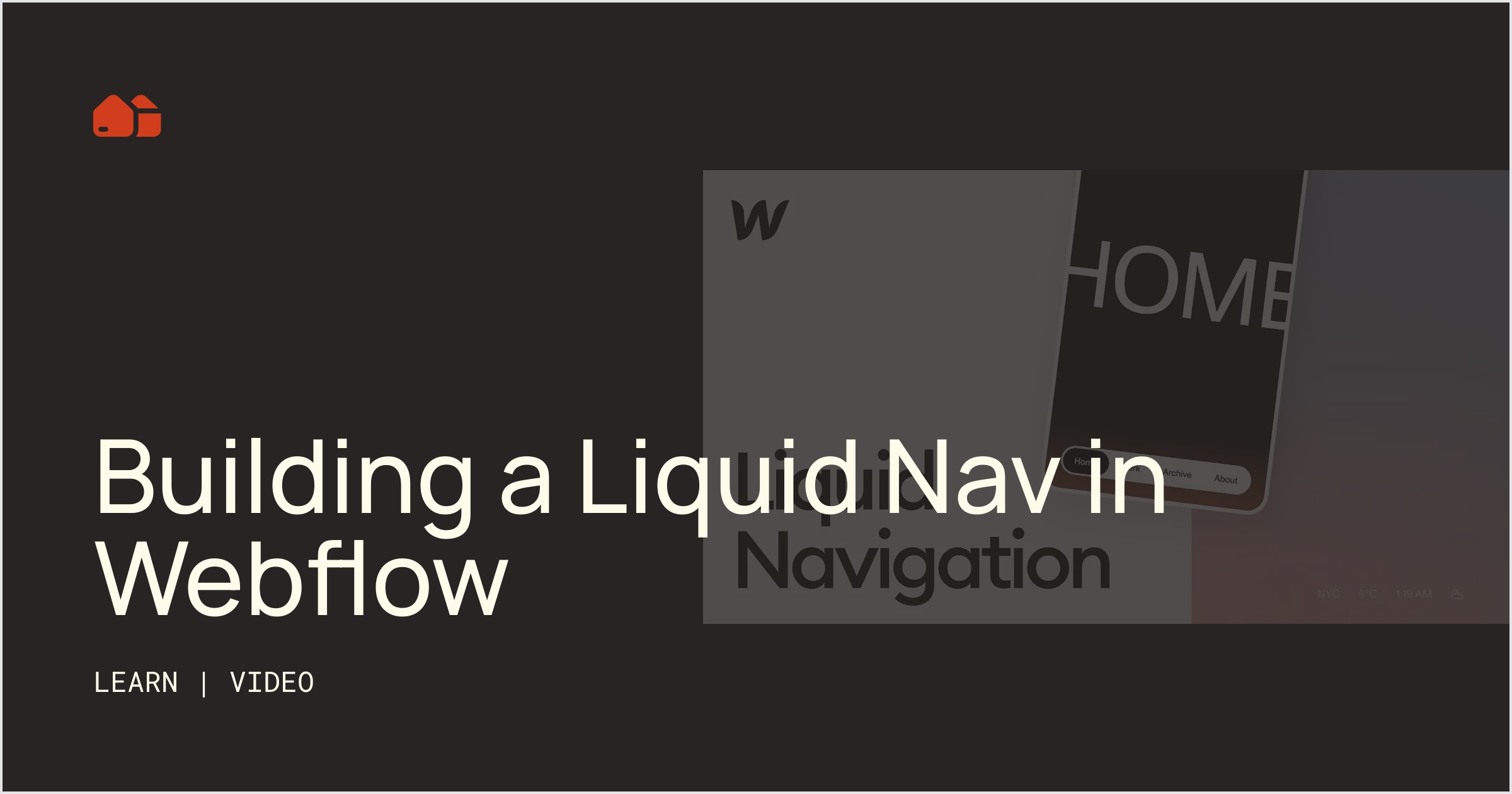 Building a Liquid Nav in Webflow [Video] No-Code Supply Co.