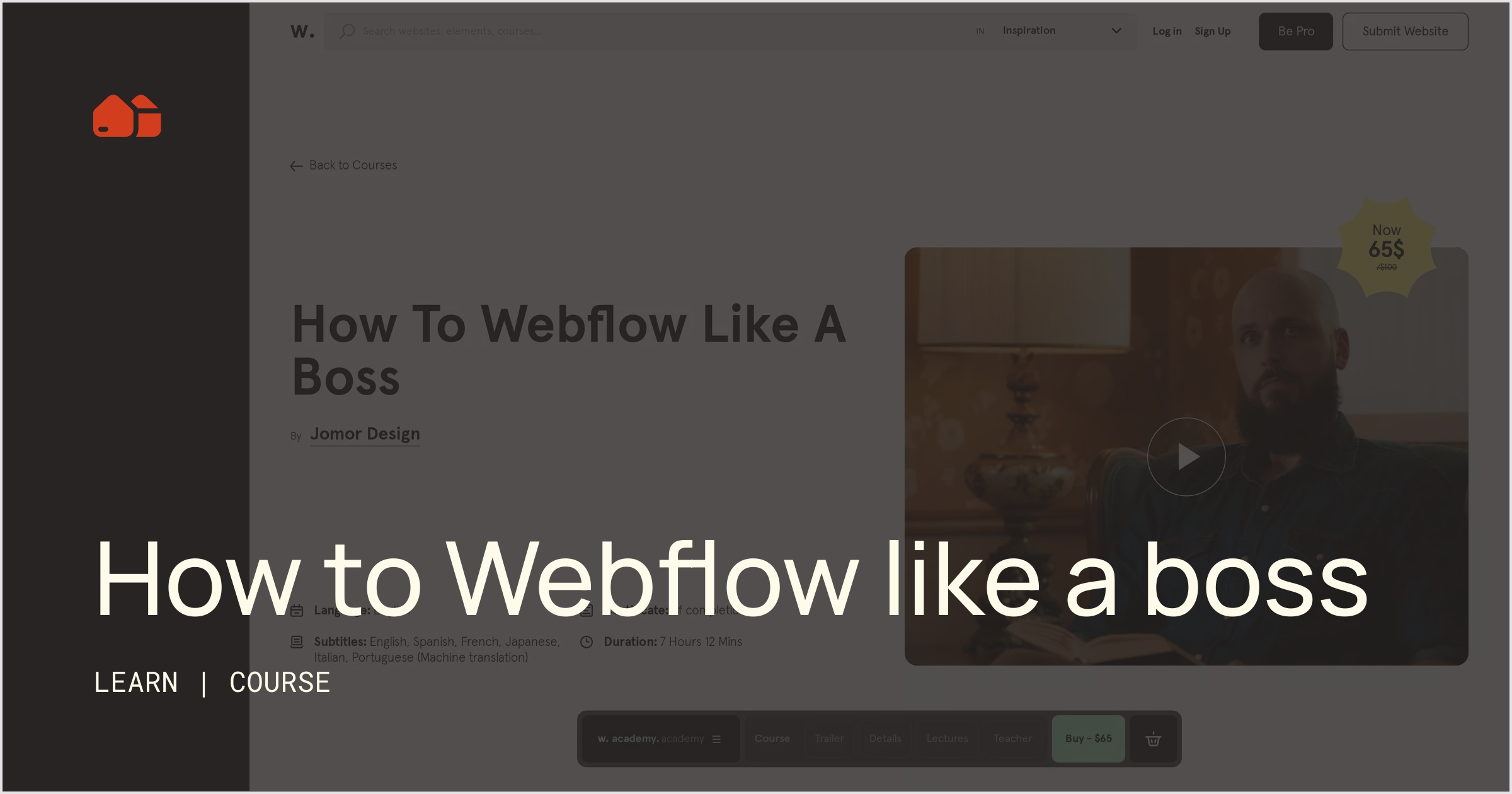 How to Webflow like a boss [Course] No-Code Supply Co.