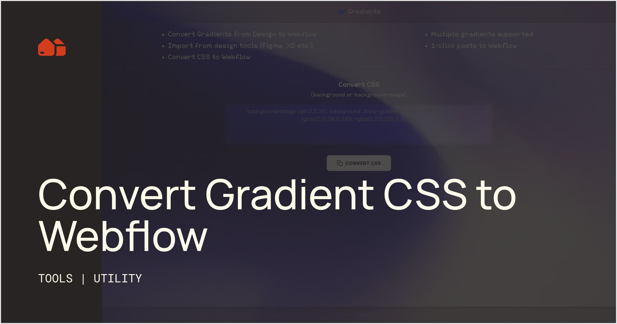 Convert Gradient CSS to Webflow [Utility] No-Code Supply Co.