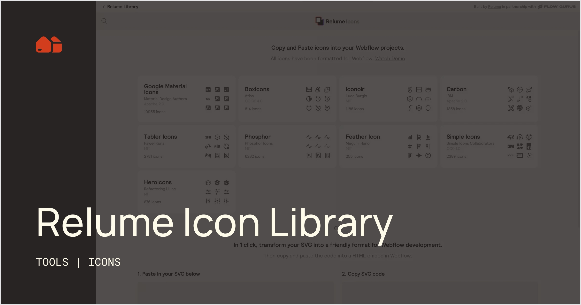 Relume Icon Library [Icons] No-Code Supply Co.