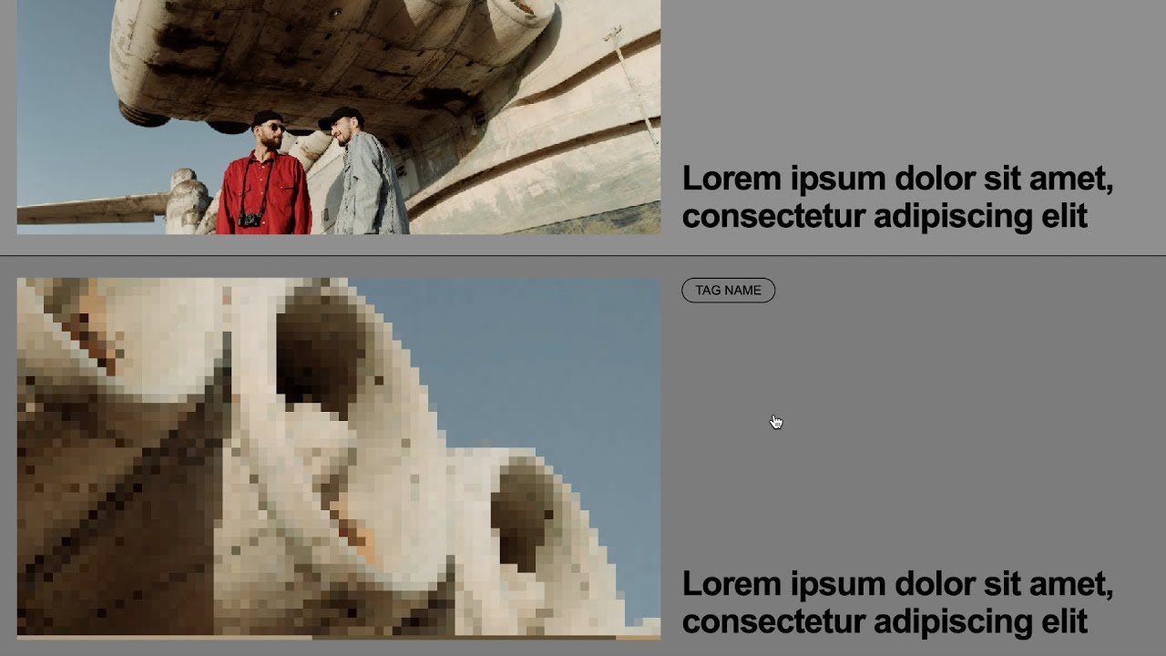 Pixelate Images Interaction in Webflow [Video] No-Code Supply Co.
