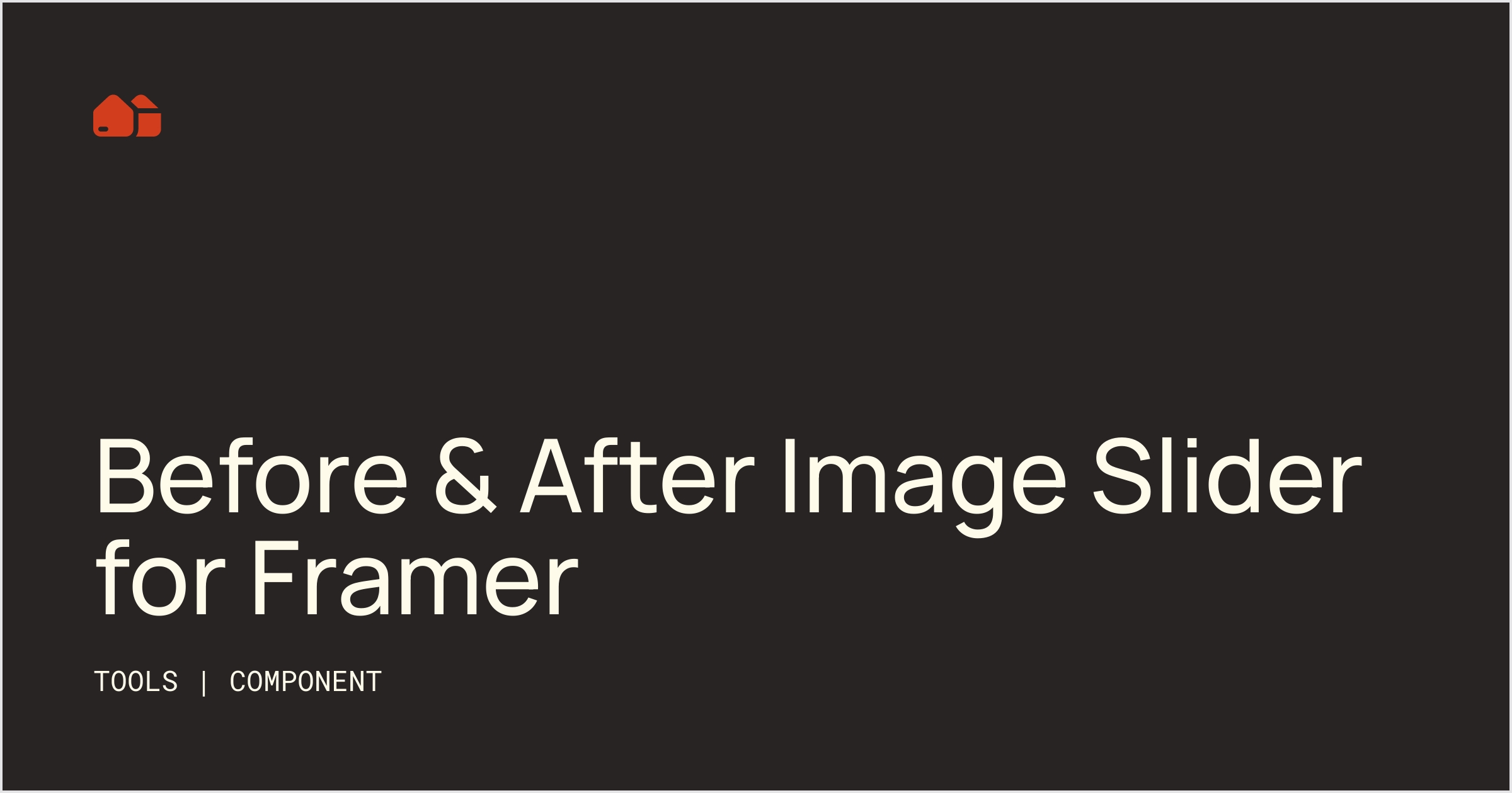 Before & After Image Slider for Framer [Component] No-Code Supply Co.