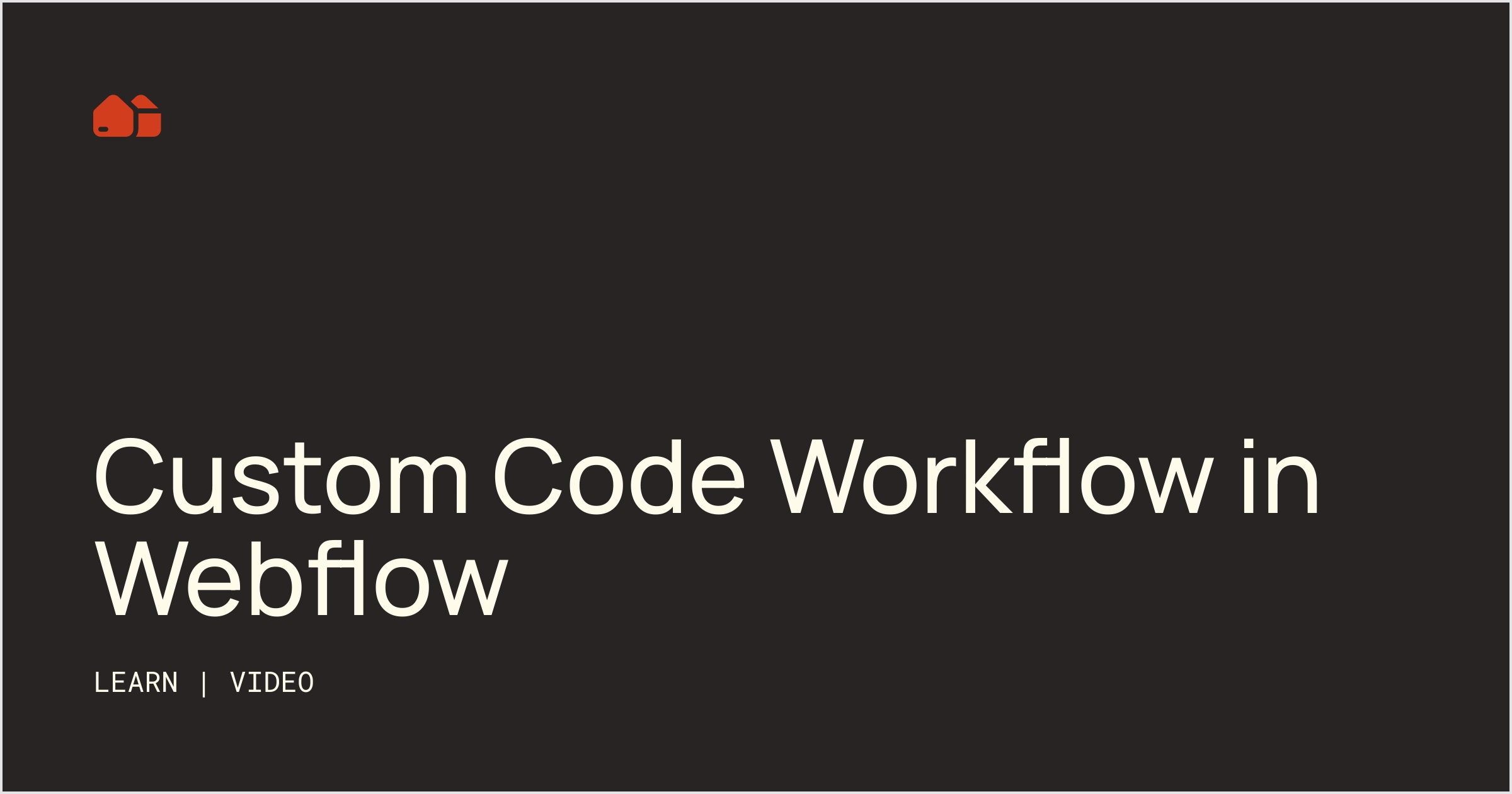 Custom Code Workflow in Webflow [Video] No-Code Supply Co.
