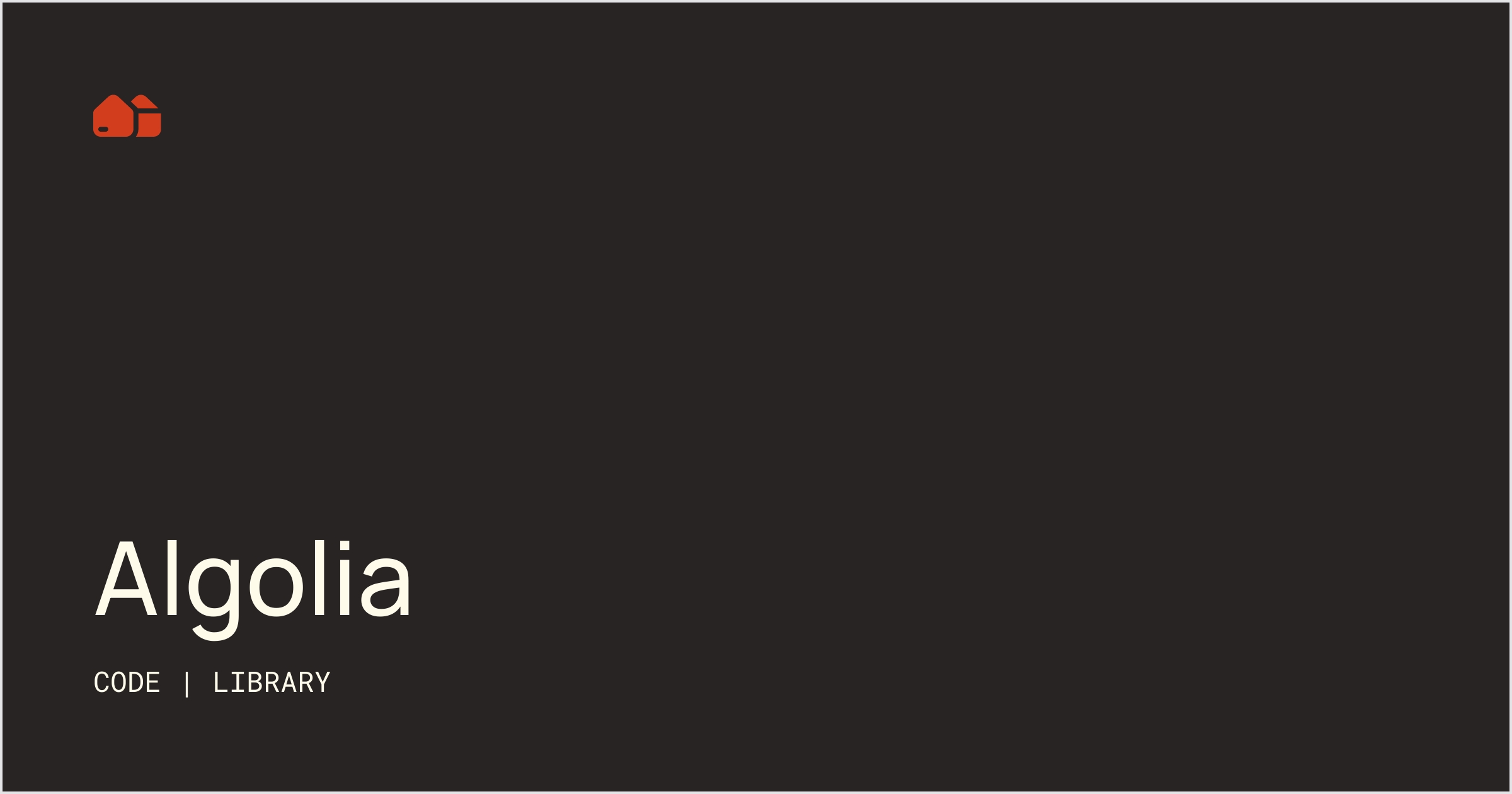 Algolia [Library] No-Code Supply Co.