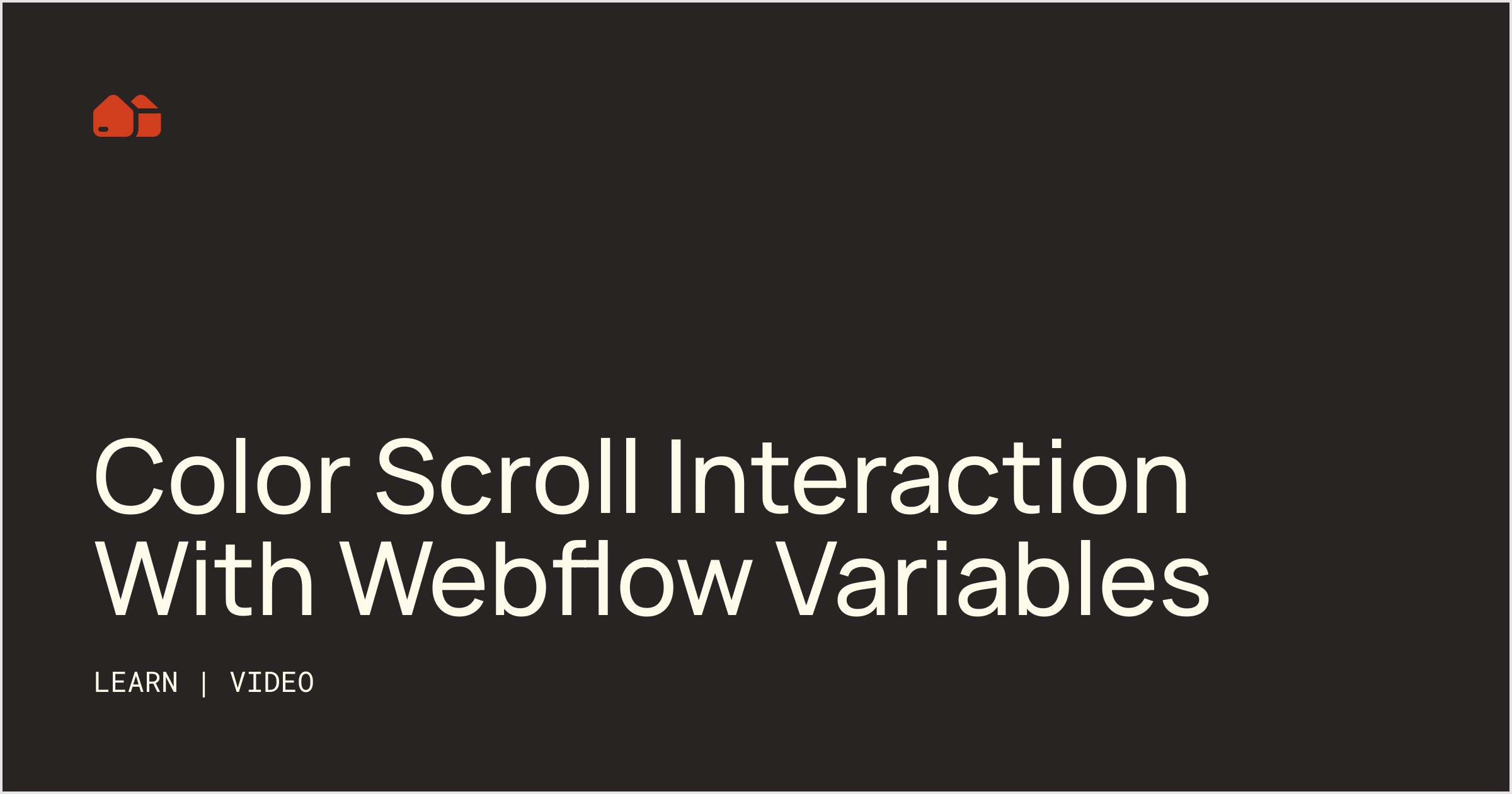 Color Scroll Interaction With Webflow Variables [Video] No-Code Supply Co.