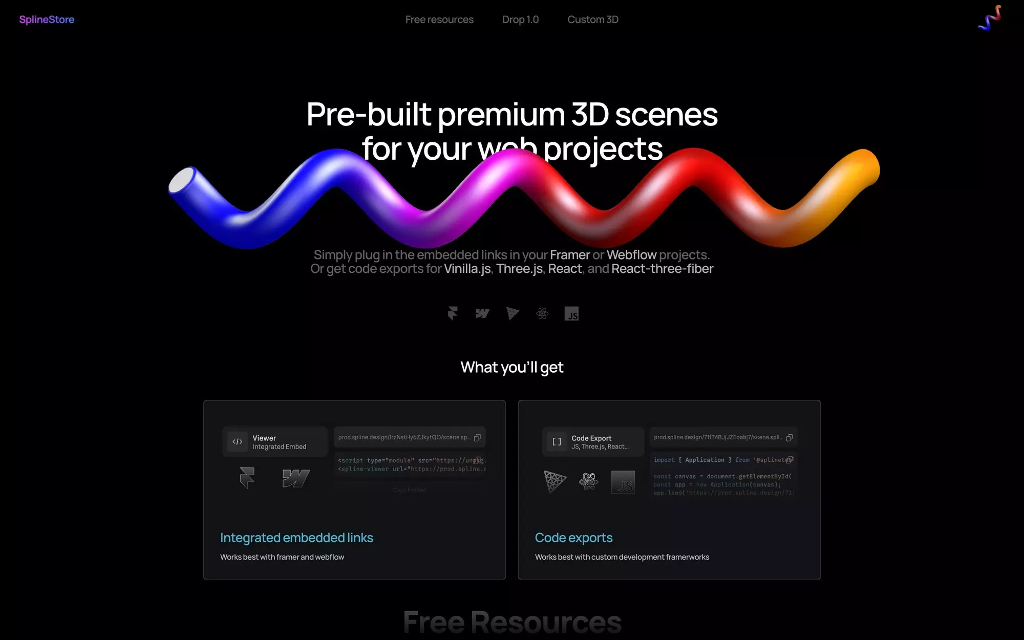 Spline Store [Website] No-Code Supply Co.