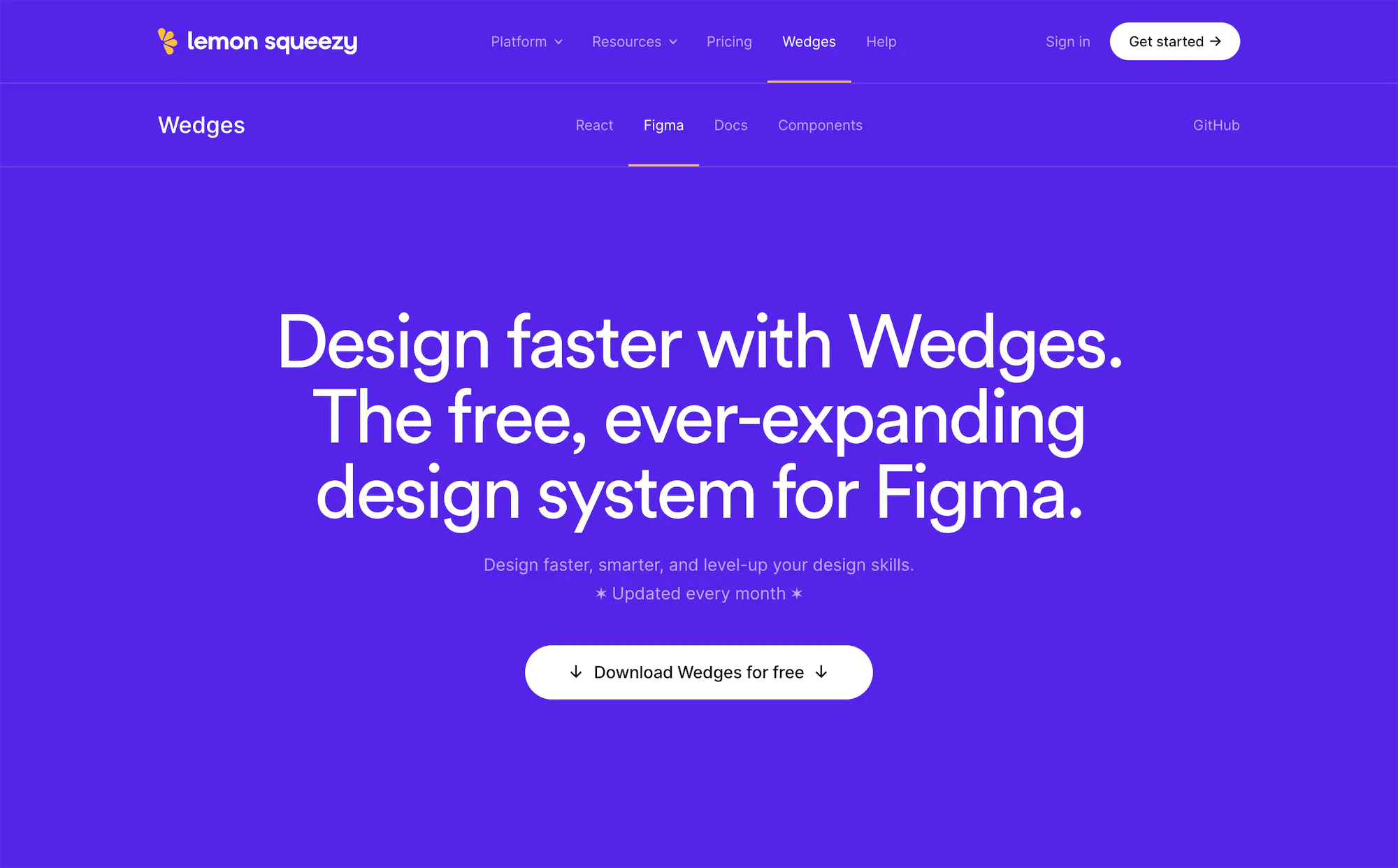Wedges — Design System for Figma [Website] No-Code Supply Co.