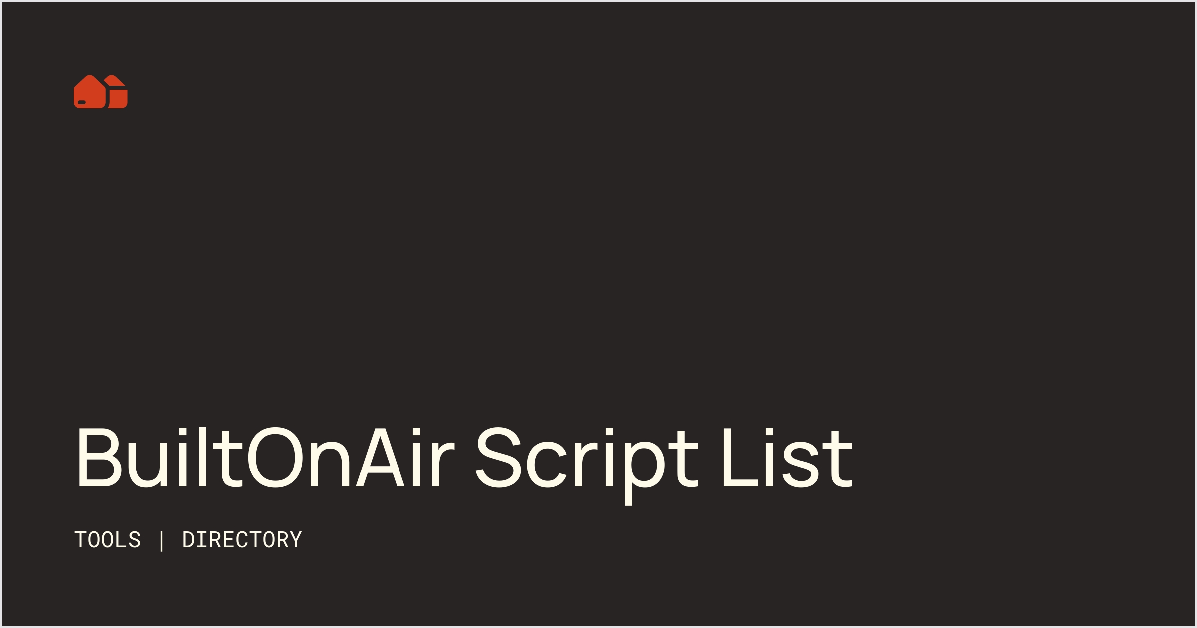 BuiltOnAir Script List [Directory] No-Code Supply Co.