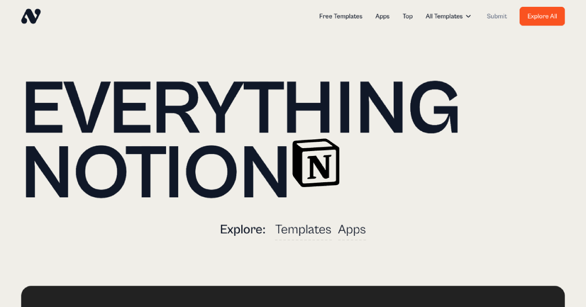 Notionry - The Ultimate Notion Resource Directory