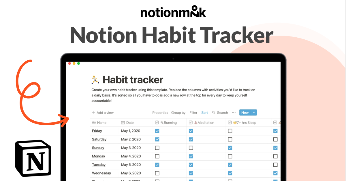 Notion Habit Tracker Template Created by Notion