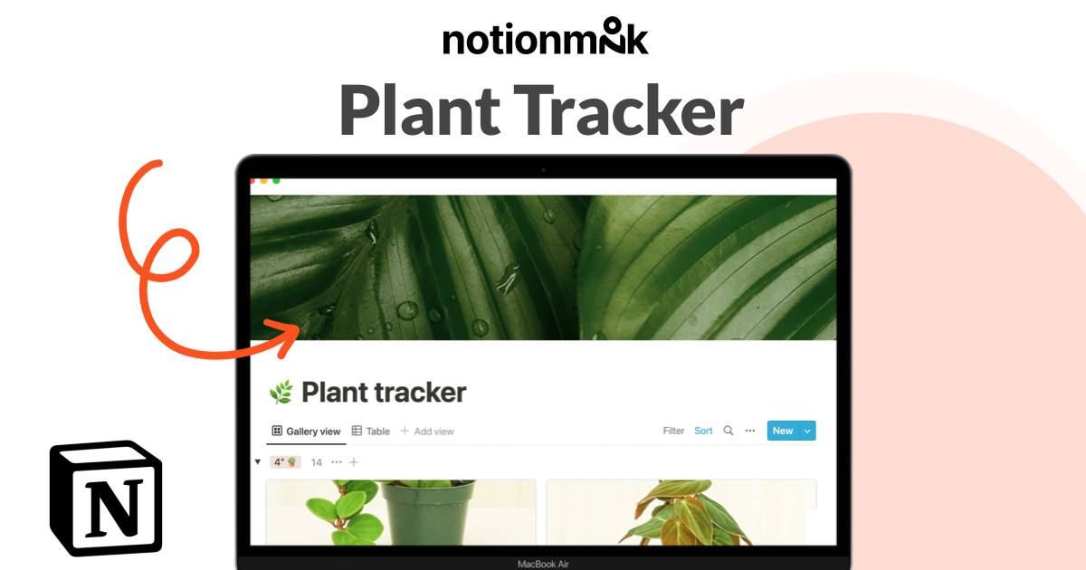 Plant Tracker: Free Notion Template from Mary Zhou