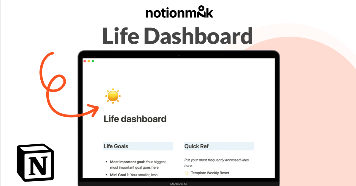 MuchelleB's Life Dashboard: A Notion Template for Organizing and ...