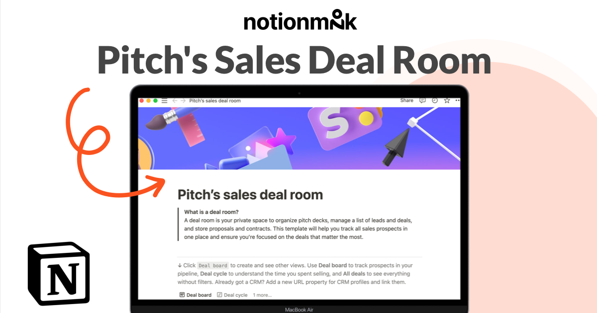 Pitch's Sales Deal Room Notion Template by Pitch