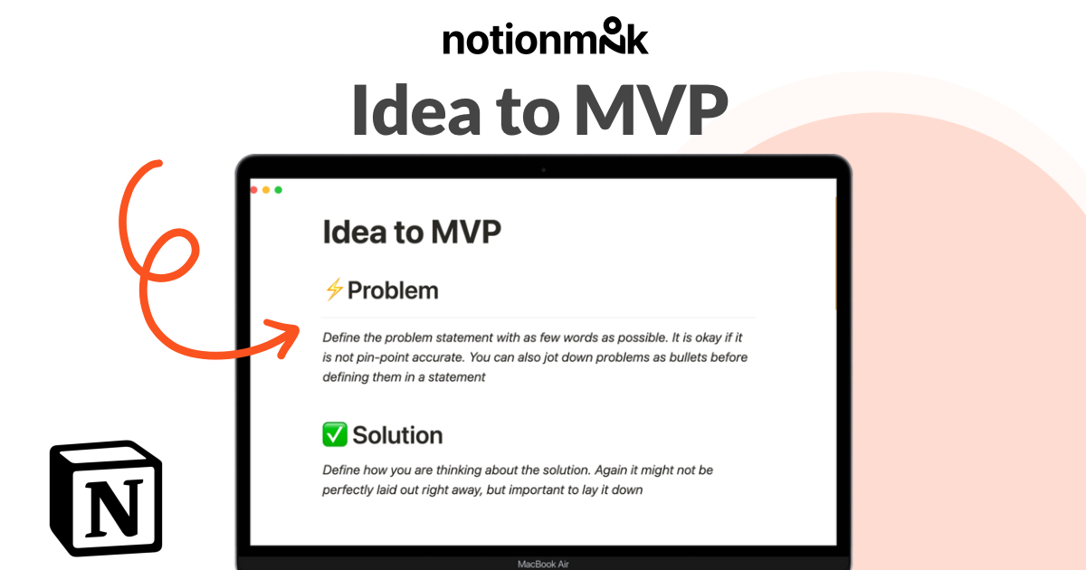 Bring Your Ideas to Life with the Idea to MVP Notion Template by Utkarsh Bhimte