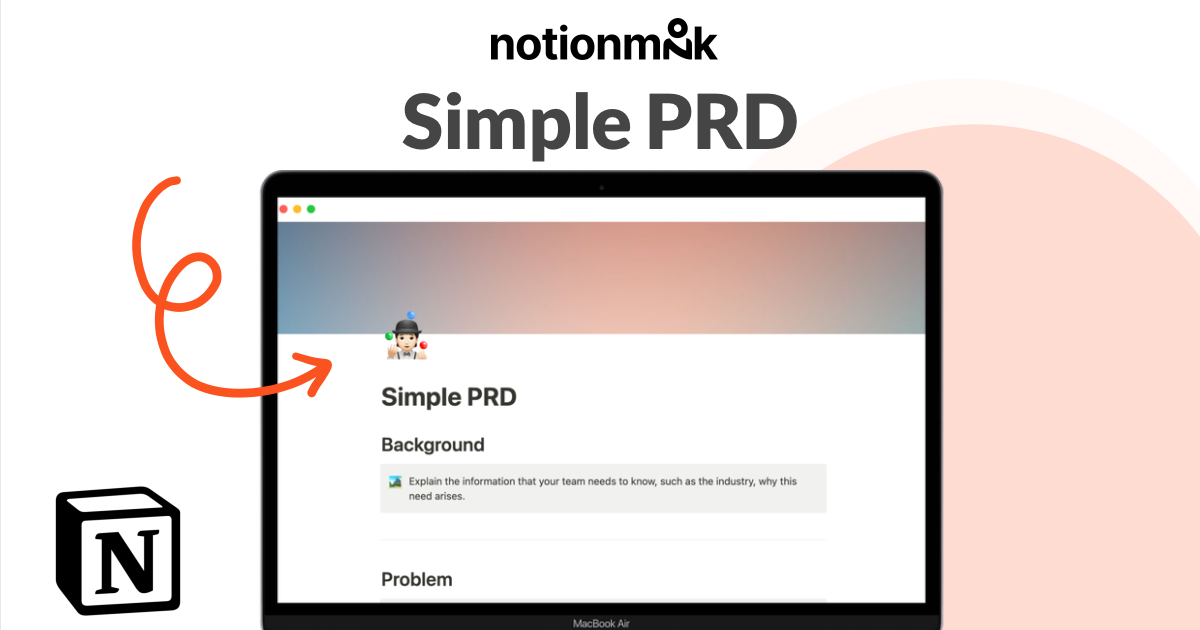 Simple PRD: Notion Template by Mohammad Shafeeha