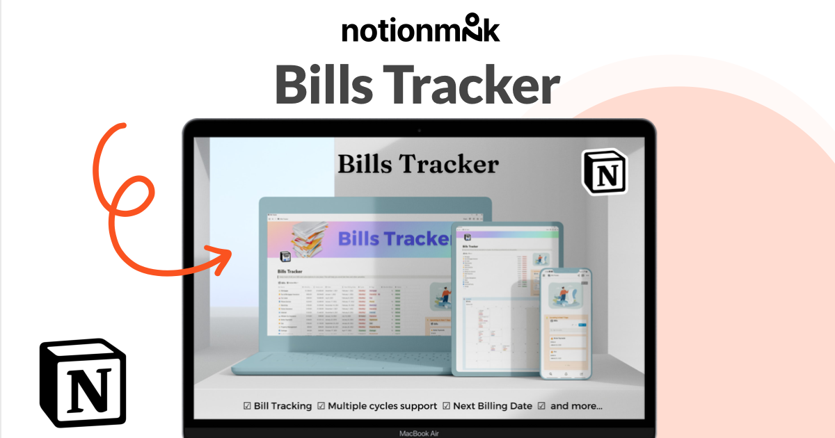 Bill Tracker Notion Template: Keep Track of Your Finances with Ian Dikhtiar
