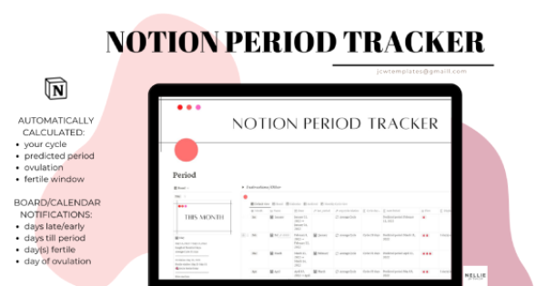 Jeanell Williams' Notion Period Tracker: Stay on Top of Your Cycle